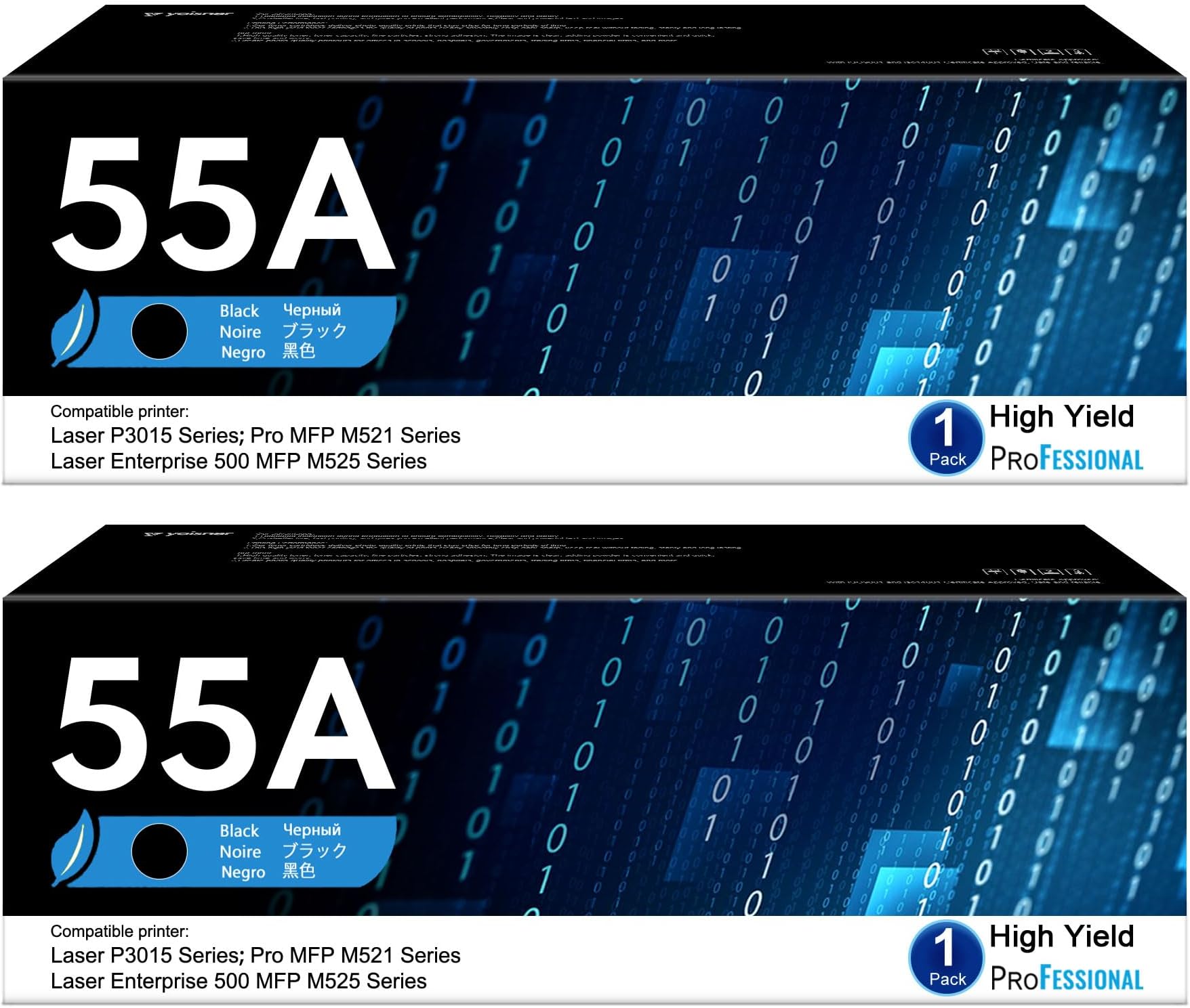 Amazon.com: CE255A 55A Black Toner Cartridge with Chip (1-Pack) | 55A ...