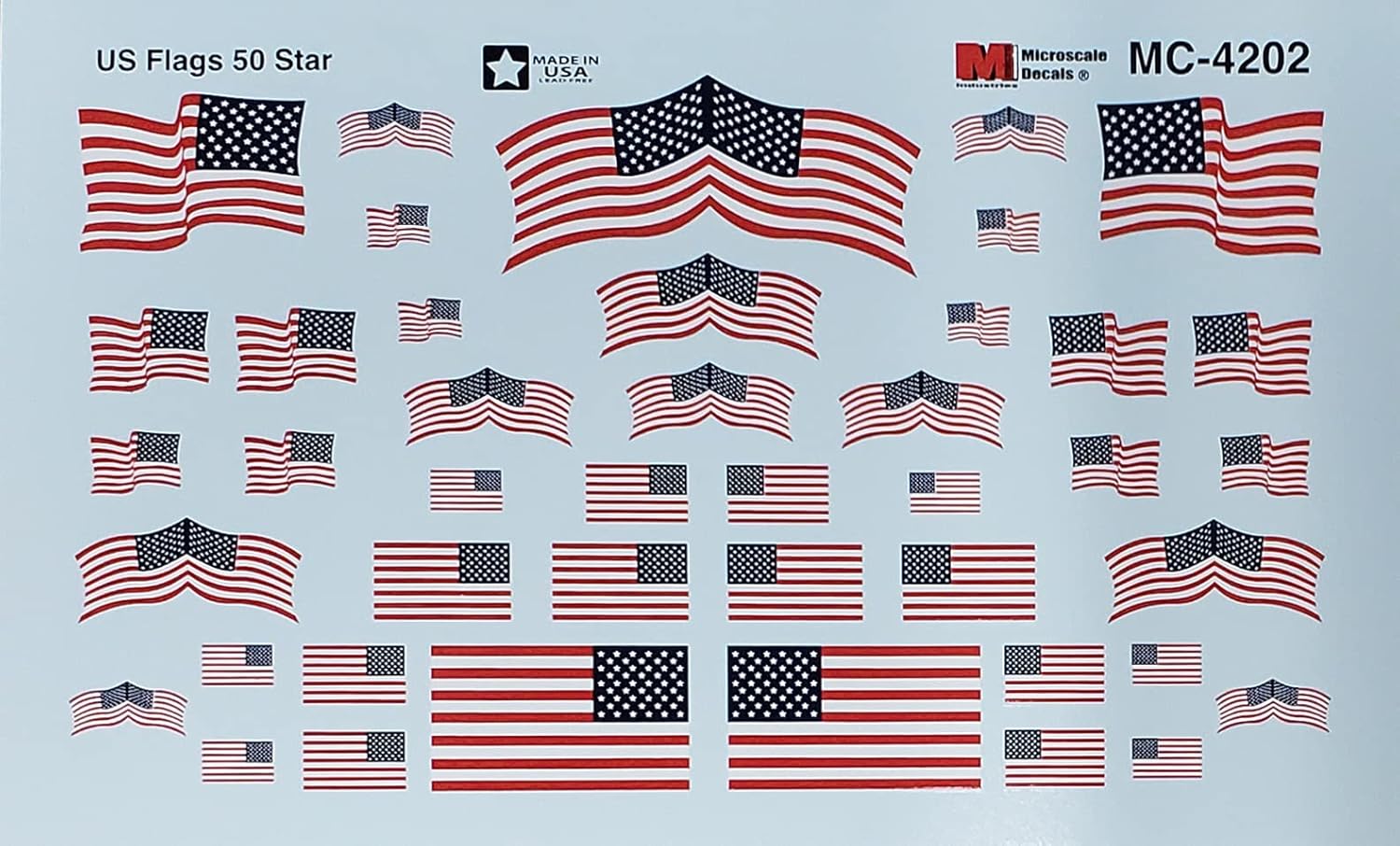 Amazon.com: Microscale HO Scale US Flags, 50-Star 1960+ : Arts, Crafts ...
