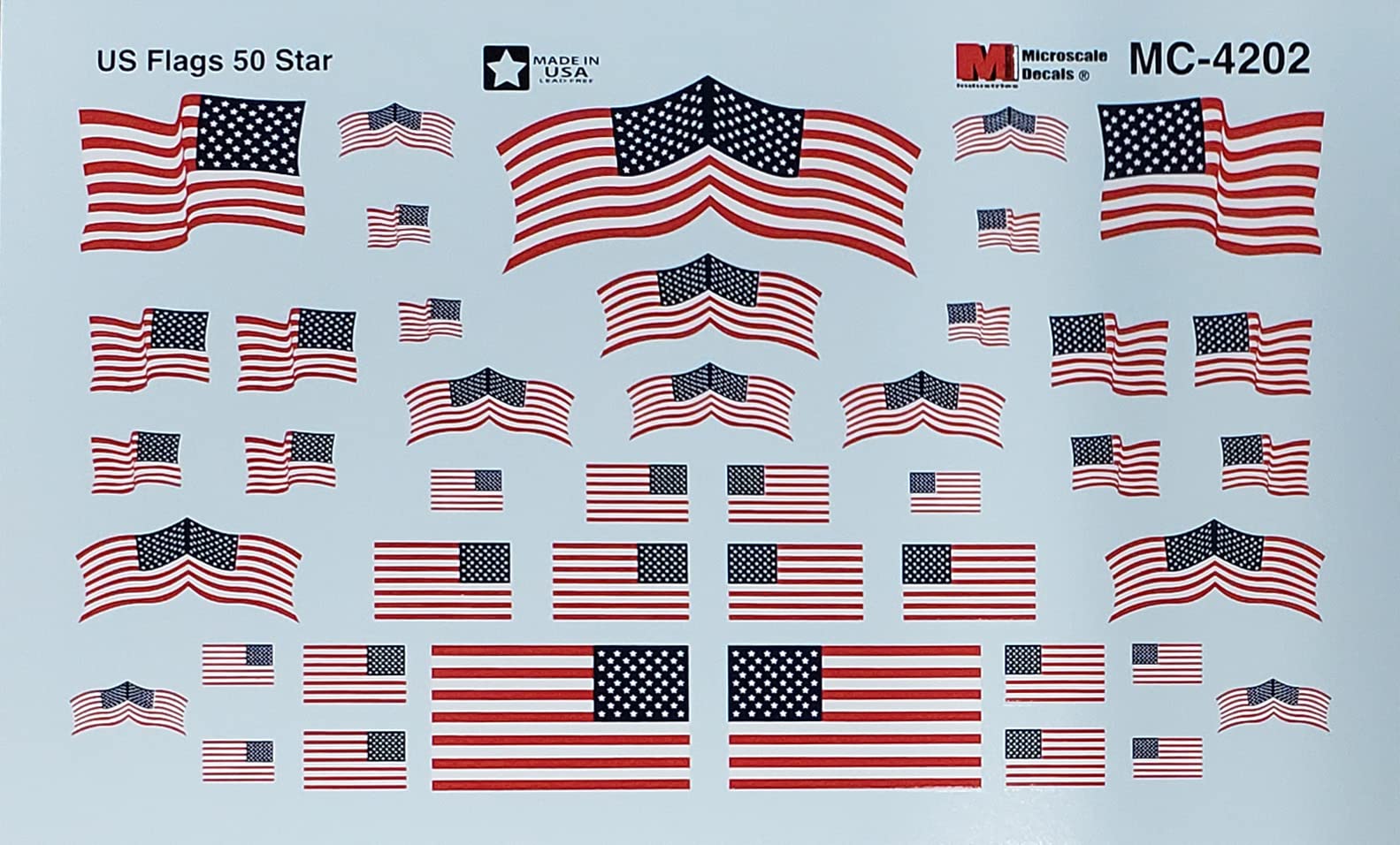 Amazon.com: Microscale HO Scale US Flags, 50-Star 1960+ : Arts, Crafts ...