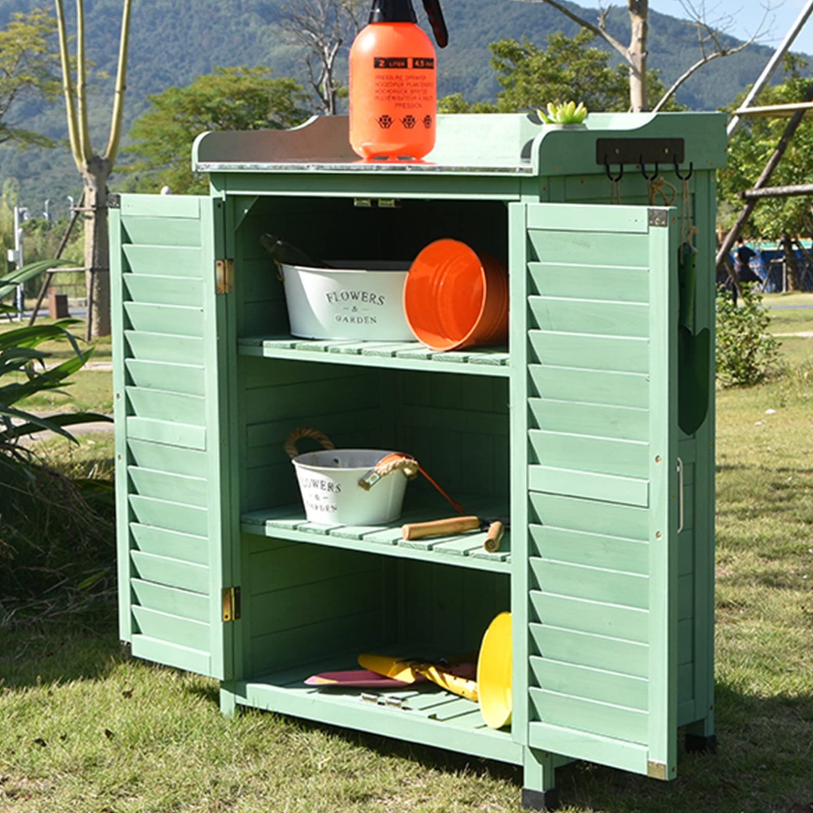 Outdoor Utility Cabinet KINYING Modern Outdoor Storage Cabinet