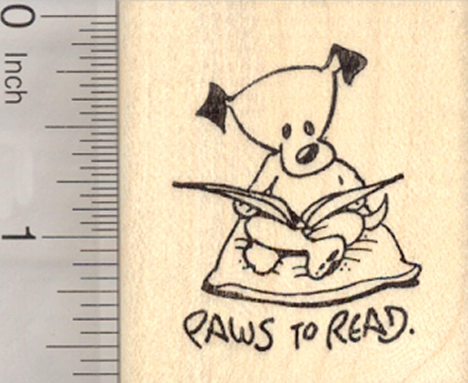 Amazon.com: Dog Reading Rubber Stamp, Puppies and Kids Need to Read ...