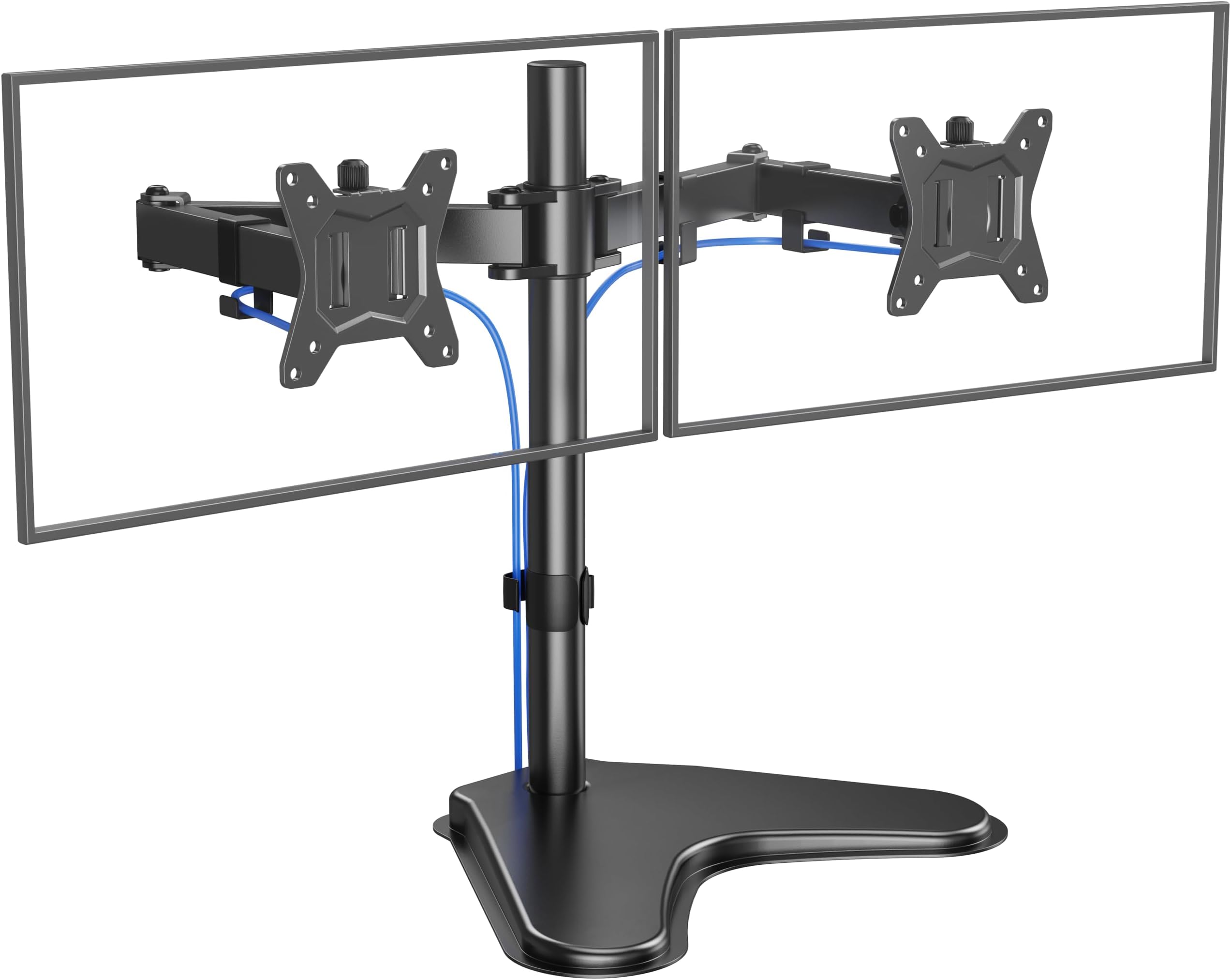 Amazon.com: HUANUO 13-32 inch Dual Monitor Stand for Desk, Free ...