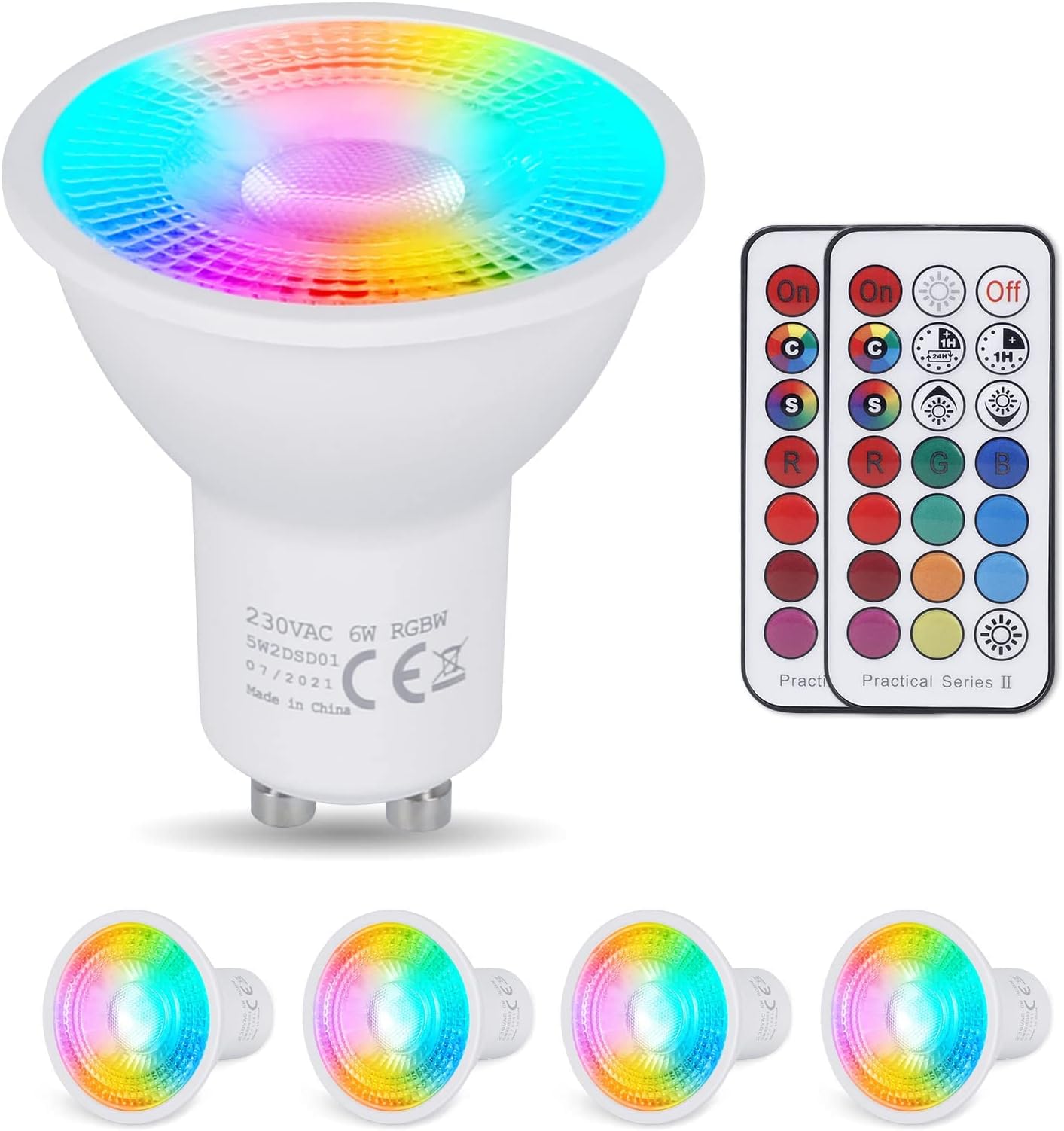 YAYZA! GU10 LED Colour Changing Bulbs 5W Dimmable, GU10 RGB LED Spots ...
