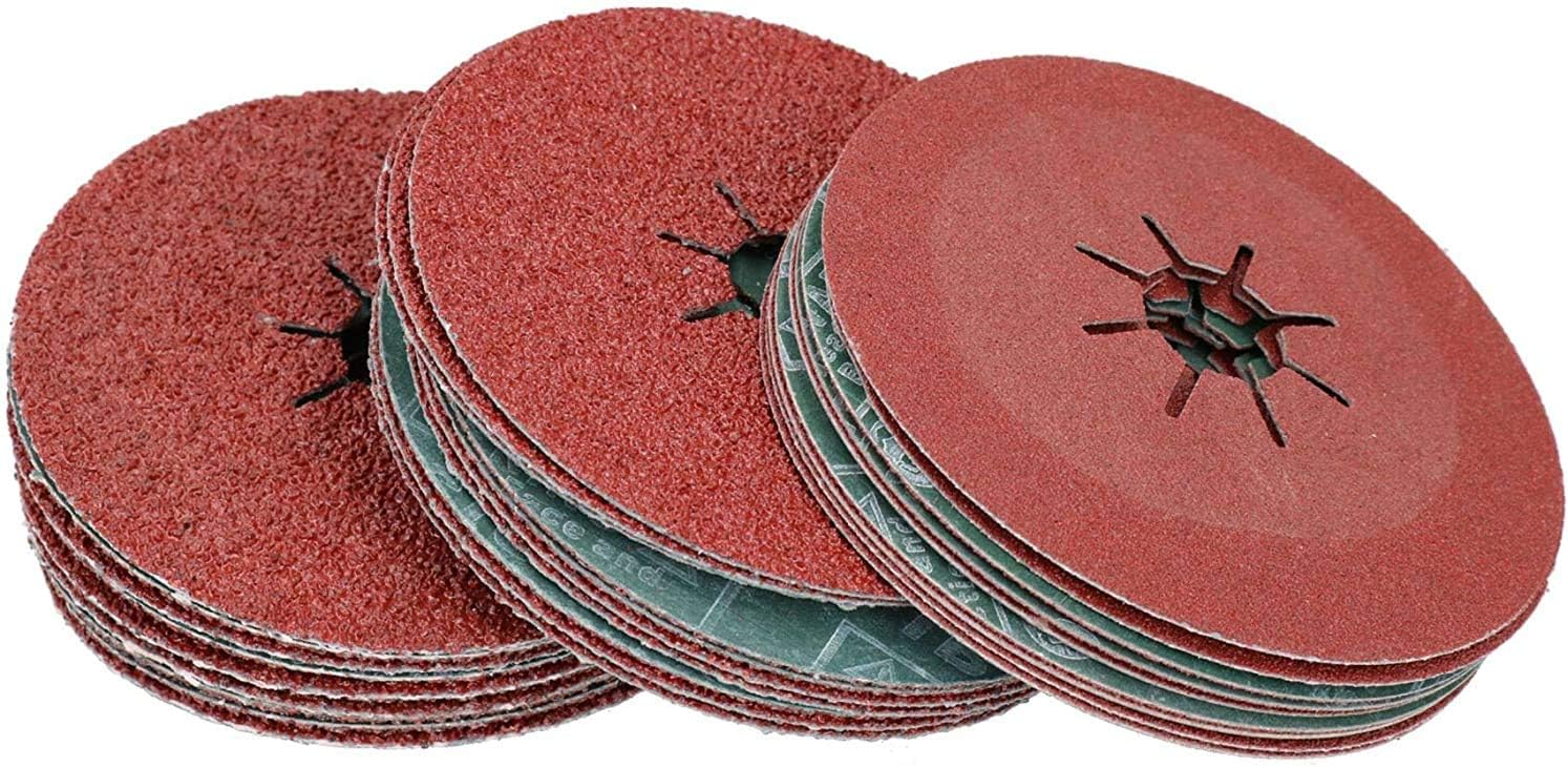 Bosch 2609256248 Fibre Sanding Disc Set for Angle Grinder Clamped for ...