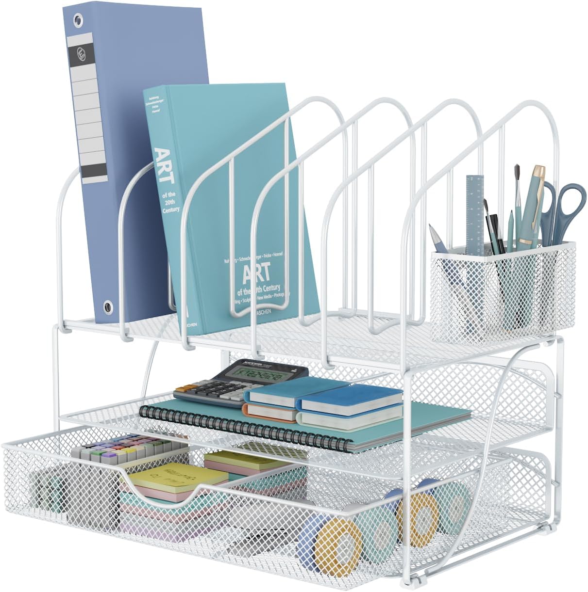 Amazon.com : Simple Trending Desk File Organizer with Sliding Drawer ...