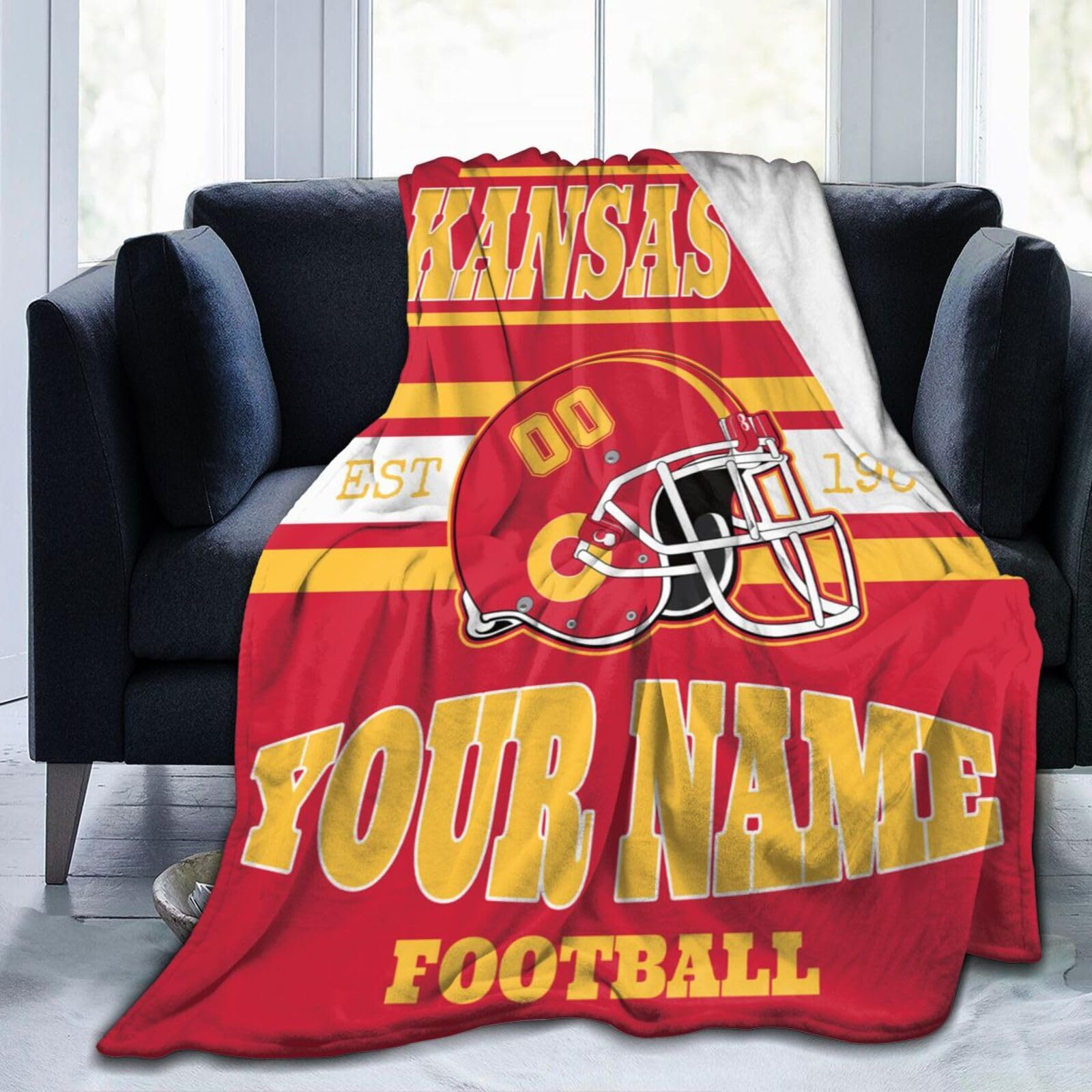 Amazon.com: Custom Kansas City Blanket Gifts for Men Women Youth ...