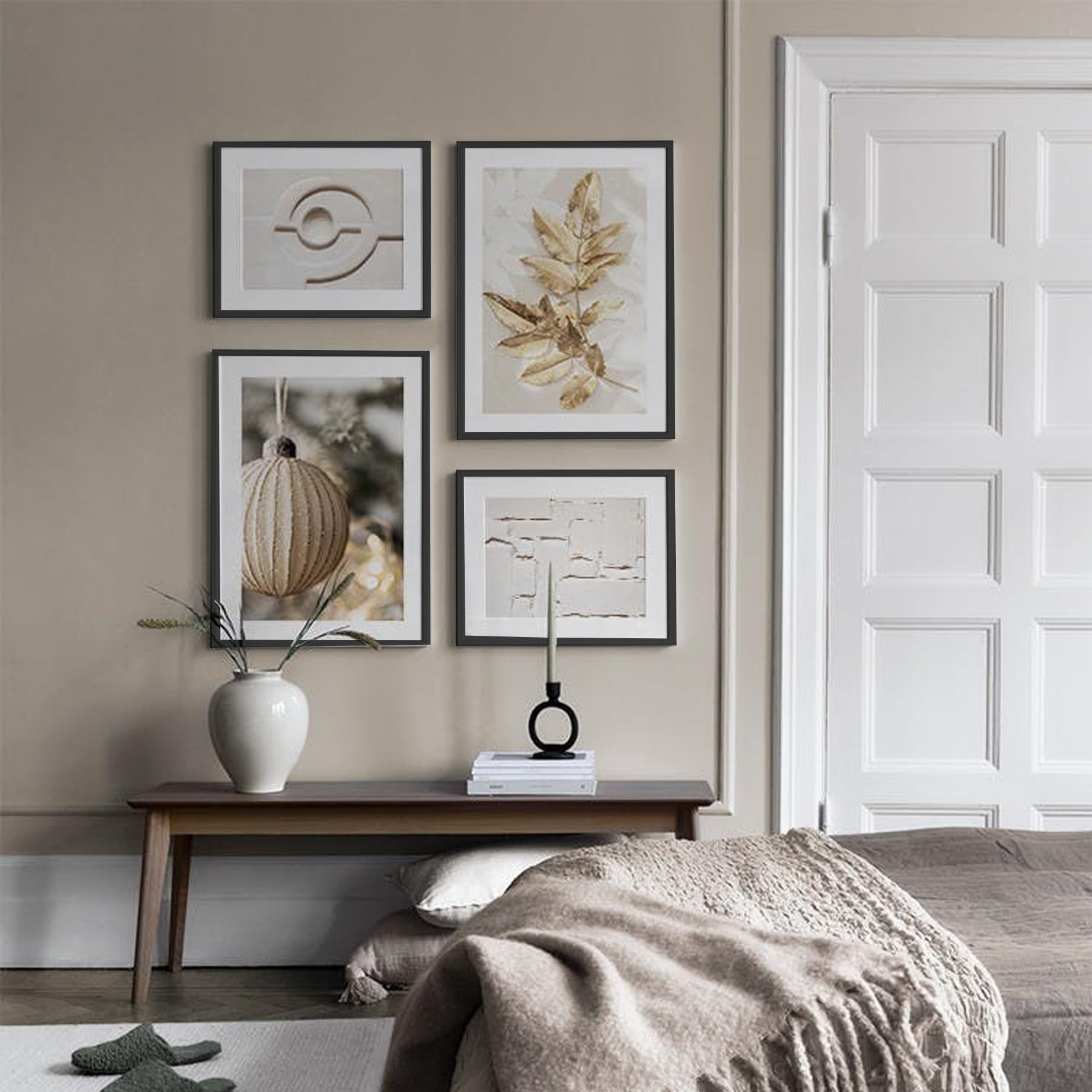 VUVUZULA 8×6 Black Picture Frames Photo Frame 6×8 Inch Frame Set of 4 ...