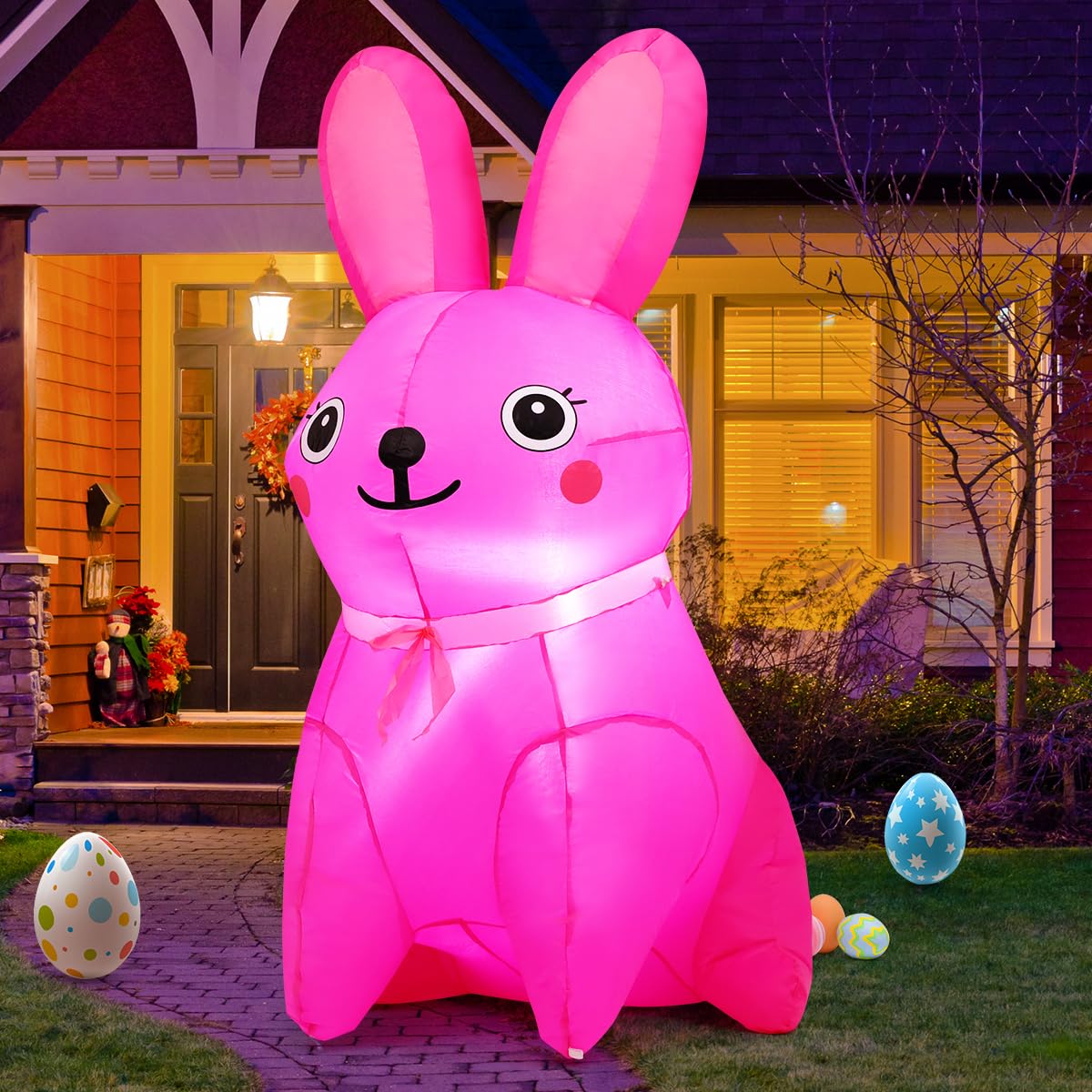 Snapklik.com : GOOSH 5 FT Easter Inflatables Bunny Outdoor Decorations ...