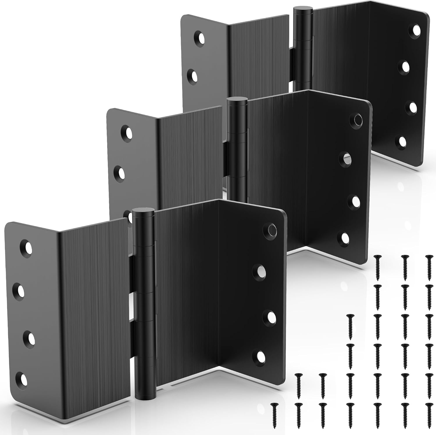 KOLET Offset Door Hinges, 4 Inches Expandable Door Hinges, 1/4" Radius Corner Ball Bearing ...