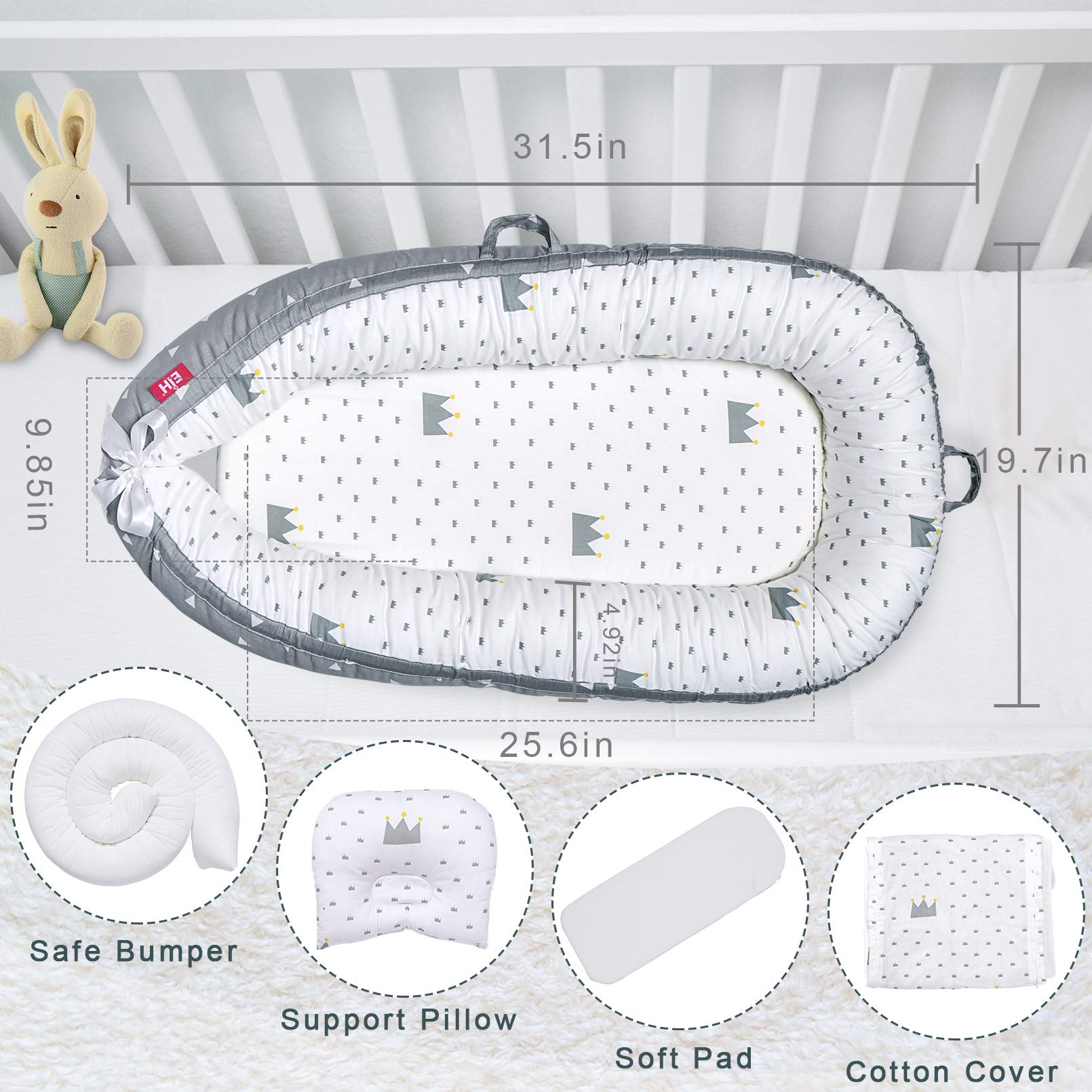 EIH Baby Nest,Baby Lounge...B08GFF9YGV | Encarguelo.com.ve