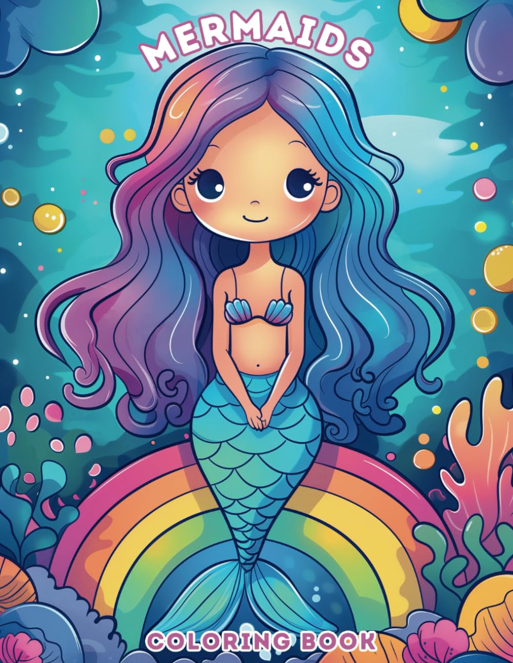 Amazon.com: Mermaids Coloring Book: Simple and Joyful Maidens of the ...