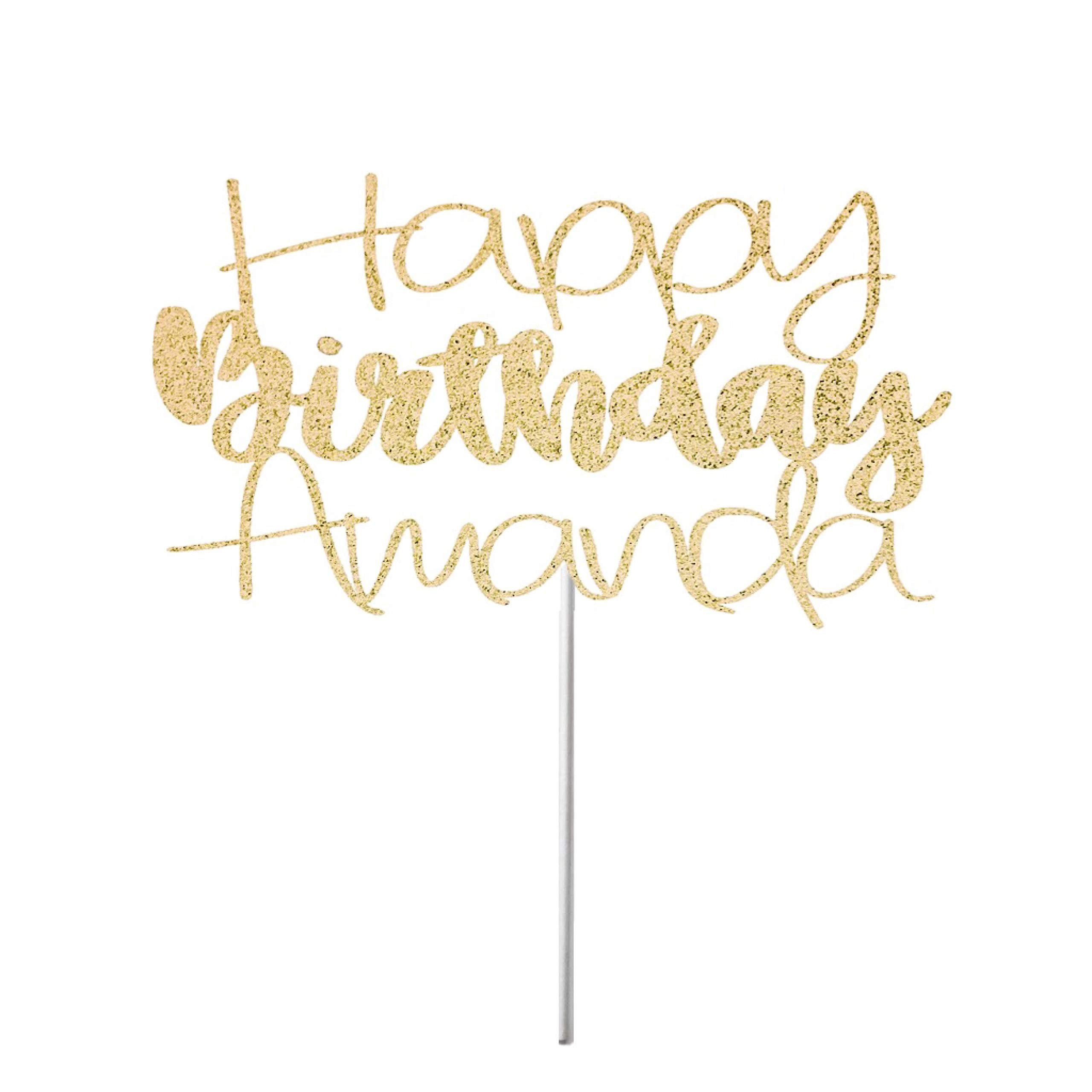 Buy Happy Birthday Cake Topper Custom Birthday Cake Topper Personalized ...