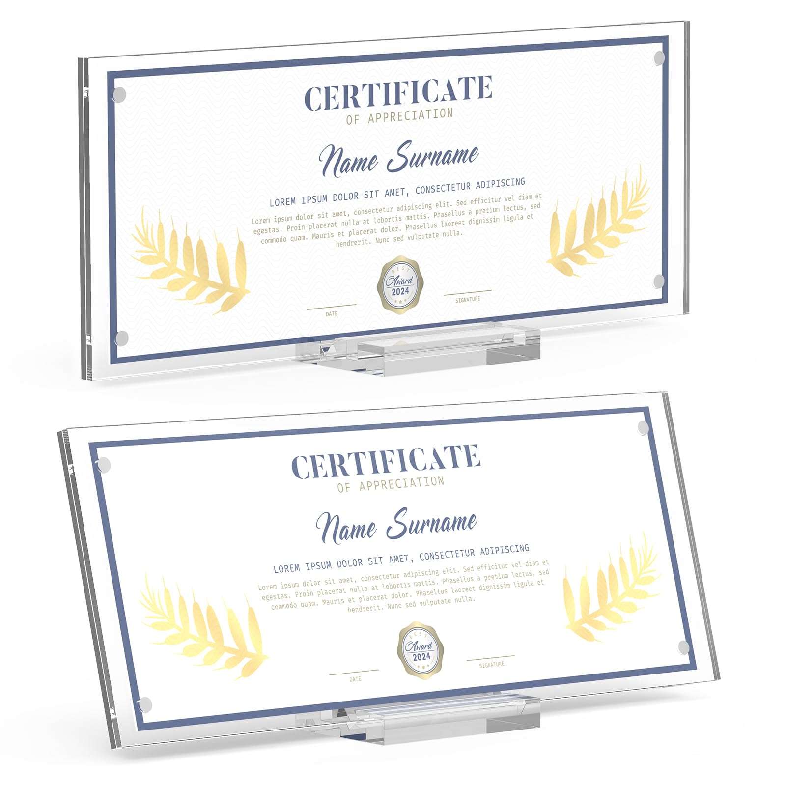 Snapklik.com : Business License Frame, 2pcs Acrylic Display Clear ...