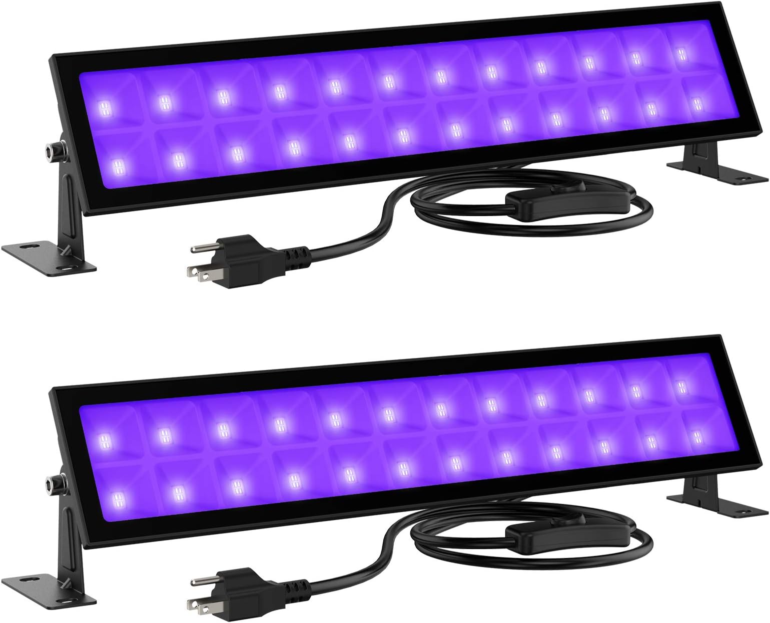 Barra de luz negra LED UV, paquete de 4 unidades, 40 W (10 W cada uno ...