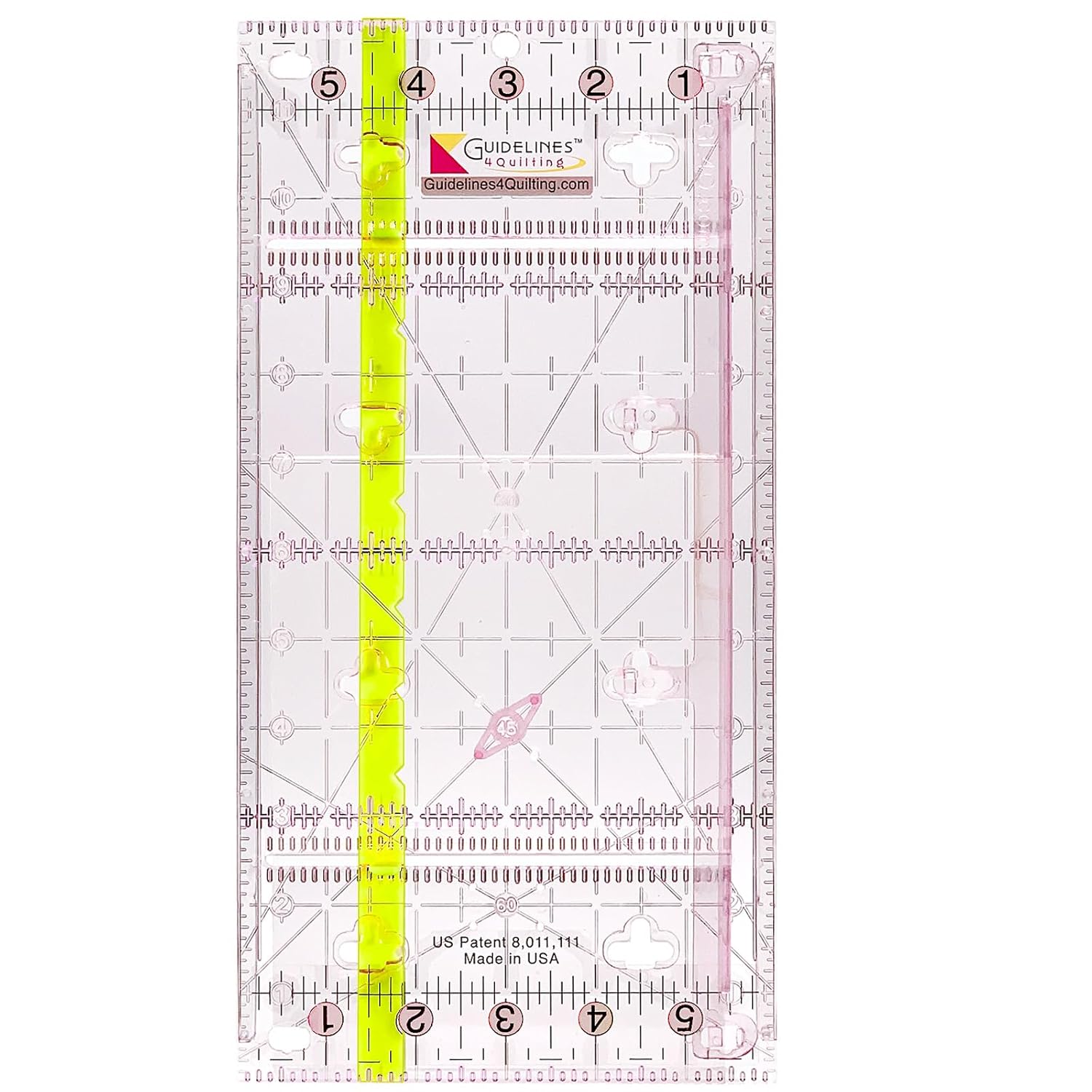 Amazon.com: Guidelines4Quilting Guidelines Ruler - 6-in x12-in, Non ...