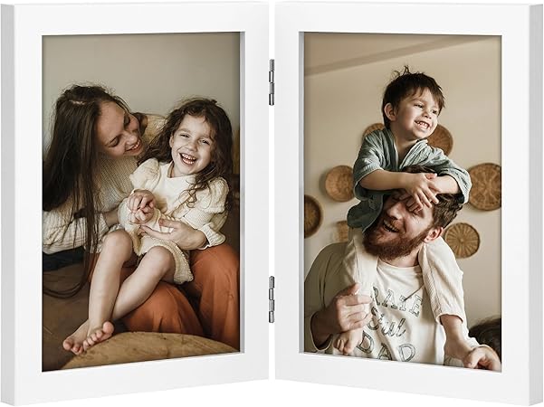 Amazon.com - decorUhome Double 5x7 Picture Frame Vertical, Engineered ...