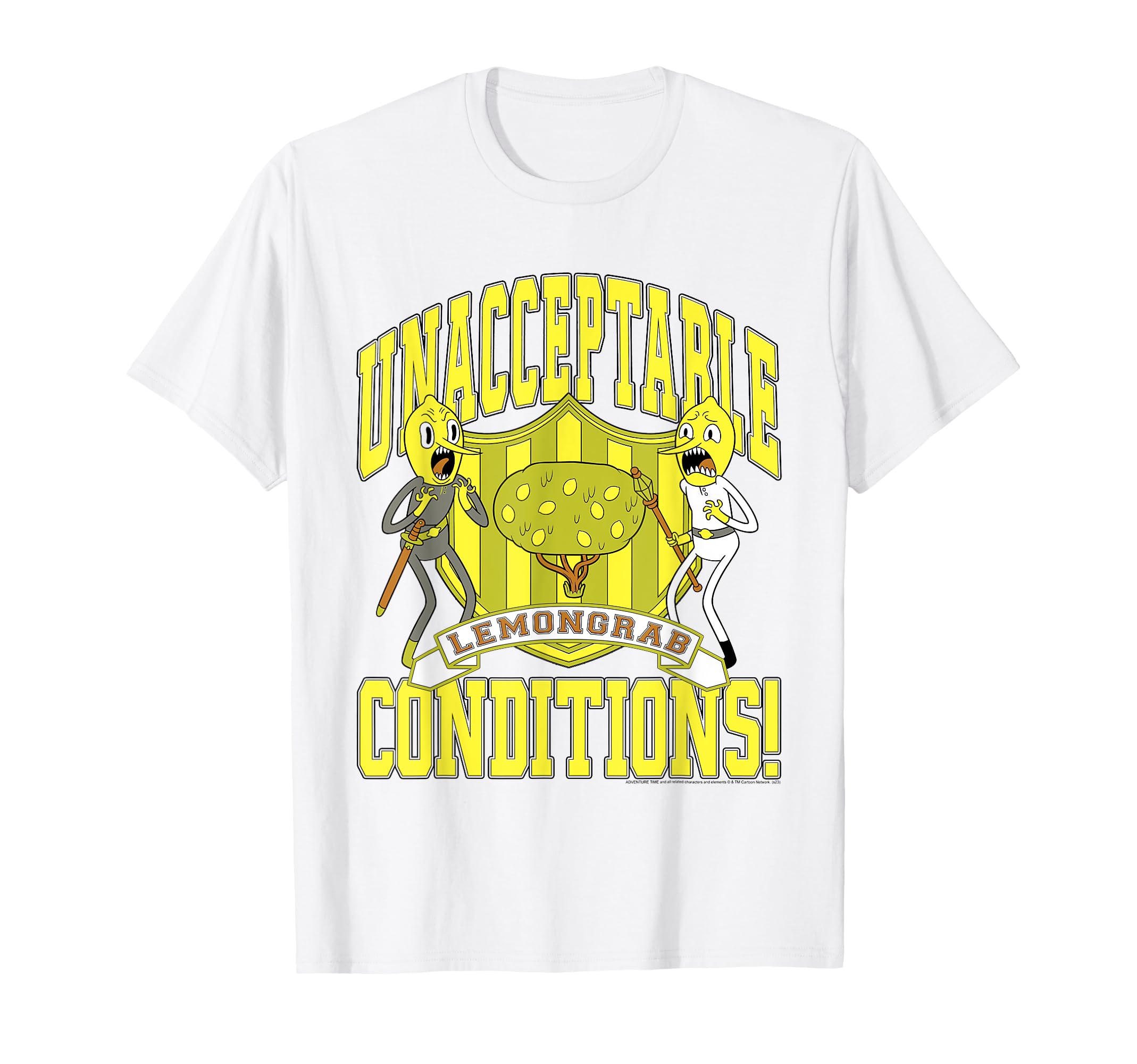 Amazon.com: Adventure Time Lemongrab Unacceptable Conditions T-Shirt ...