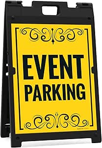 Amazon.com: Event Parking Sidewalk Sign Kit, (SI-74101) 18x24 Inches ...
