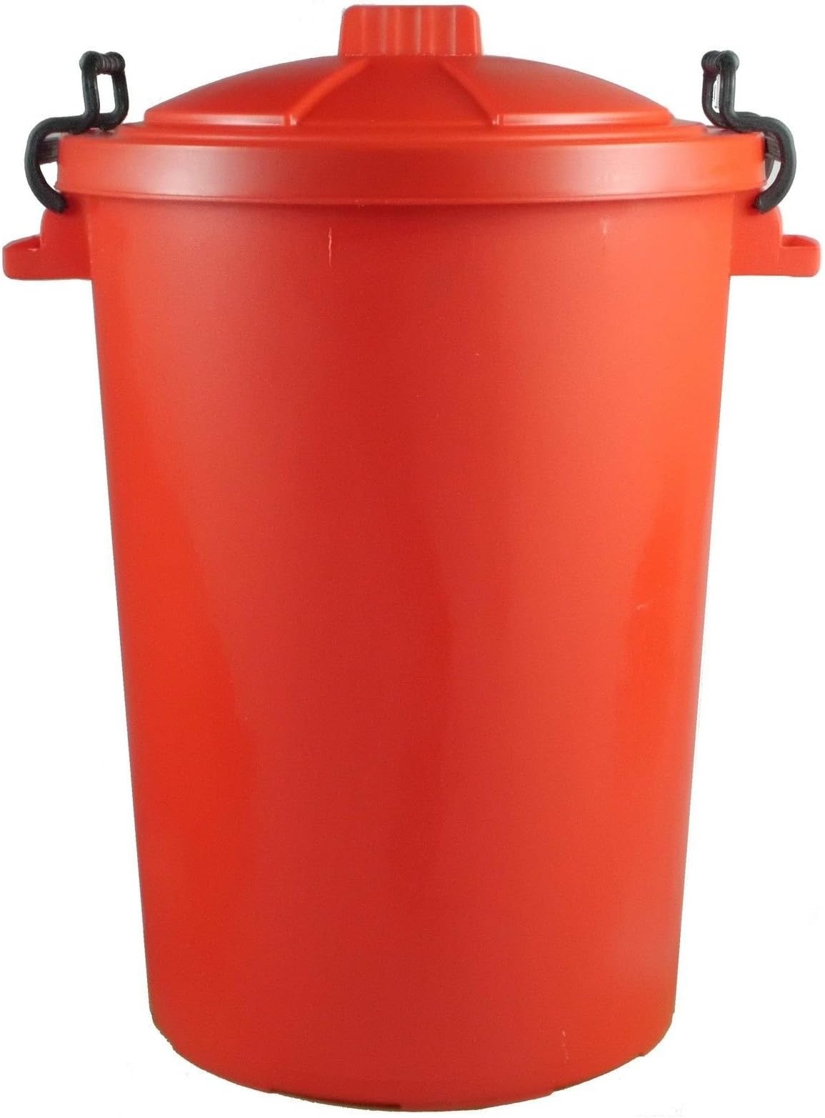 80L/85L - Red - Litre Plastic Colour Bin Garden Rubbish Waste Dustbin ...