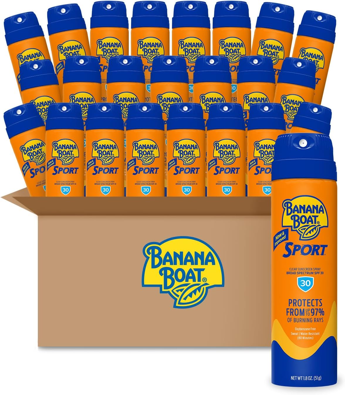 Amazon.com: Banana Boat Sport Ultra Spray Sunscreen SPF 30, 1.8oz ...