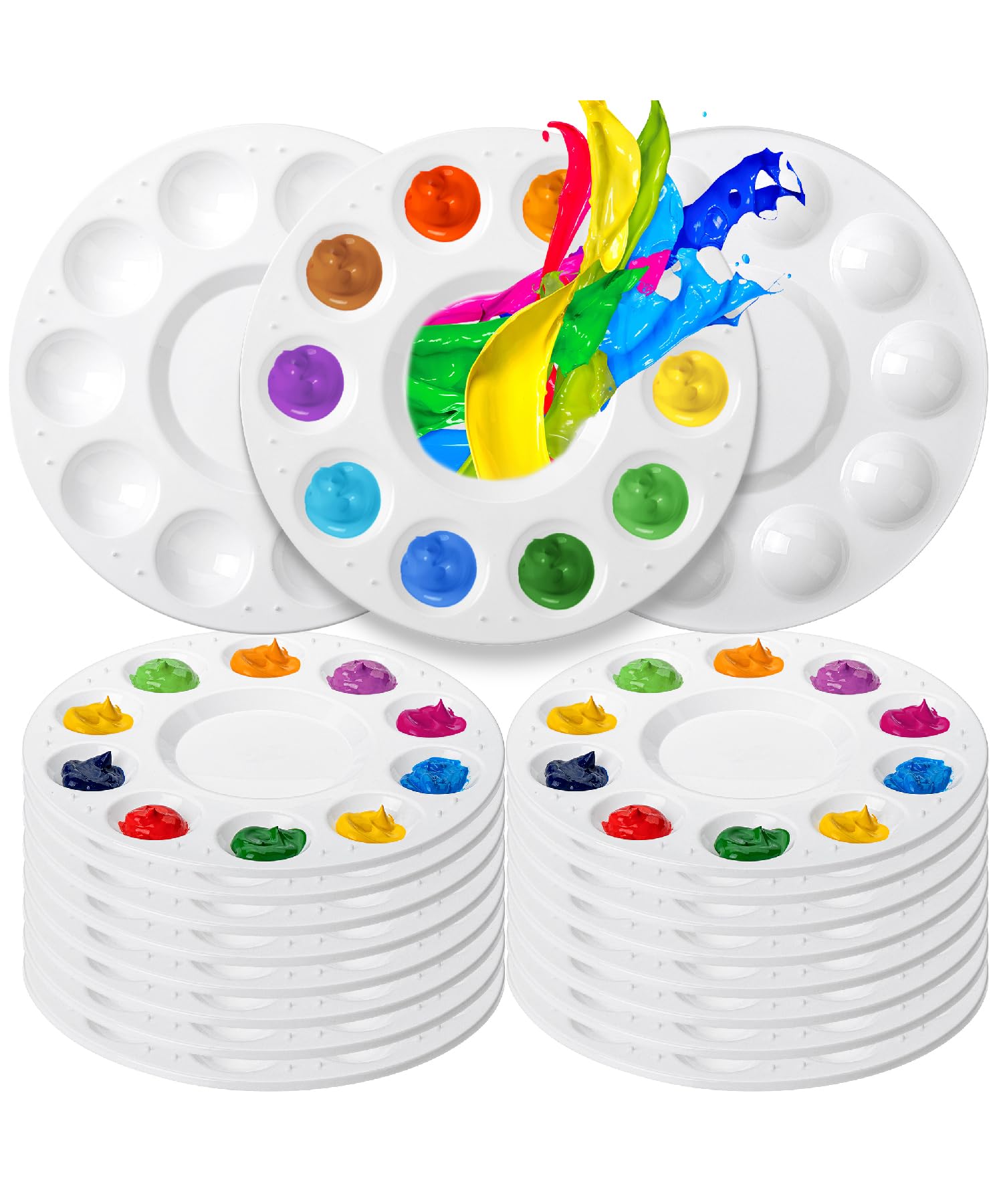 Snapklik.com : Paint Tray Palettes, 16 Pack, Paint Pallet, Paint Tray ...