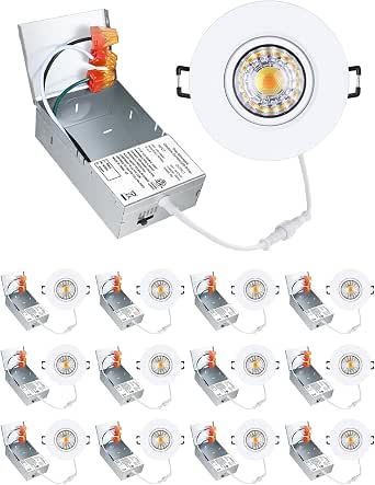 POPANU 3-Inch Gimbal LED Recessed Light Canless Downlight Rotatable ...
