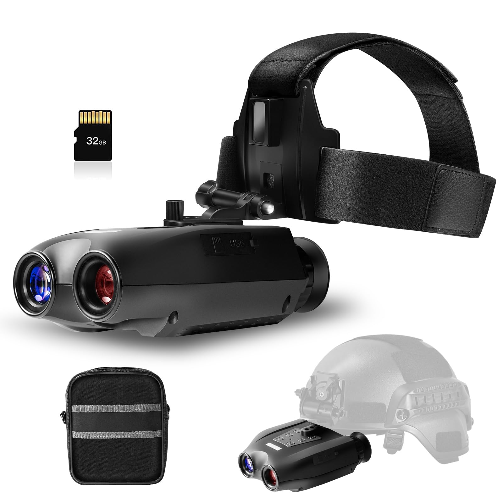 Amazon.com: JINKEE Night Vision Goggles Head Mounted, [2024 Upgrade] 4K ...