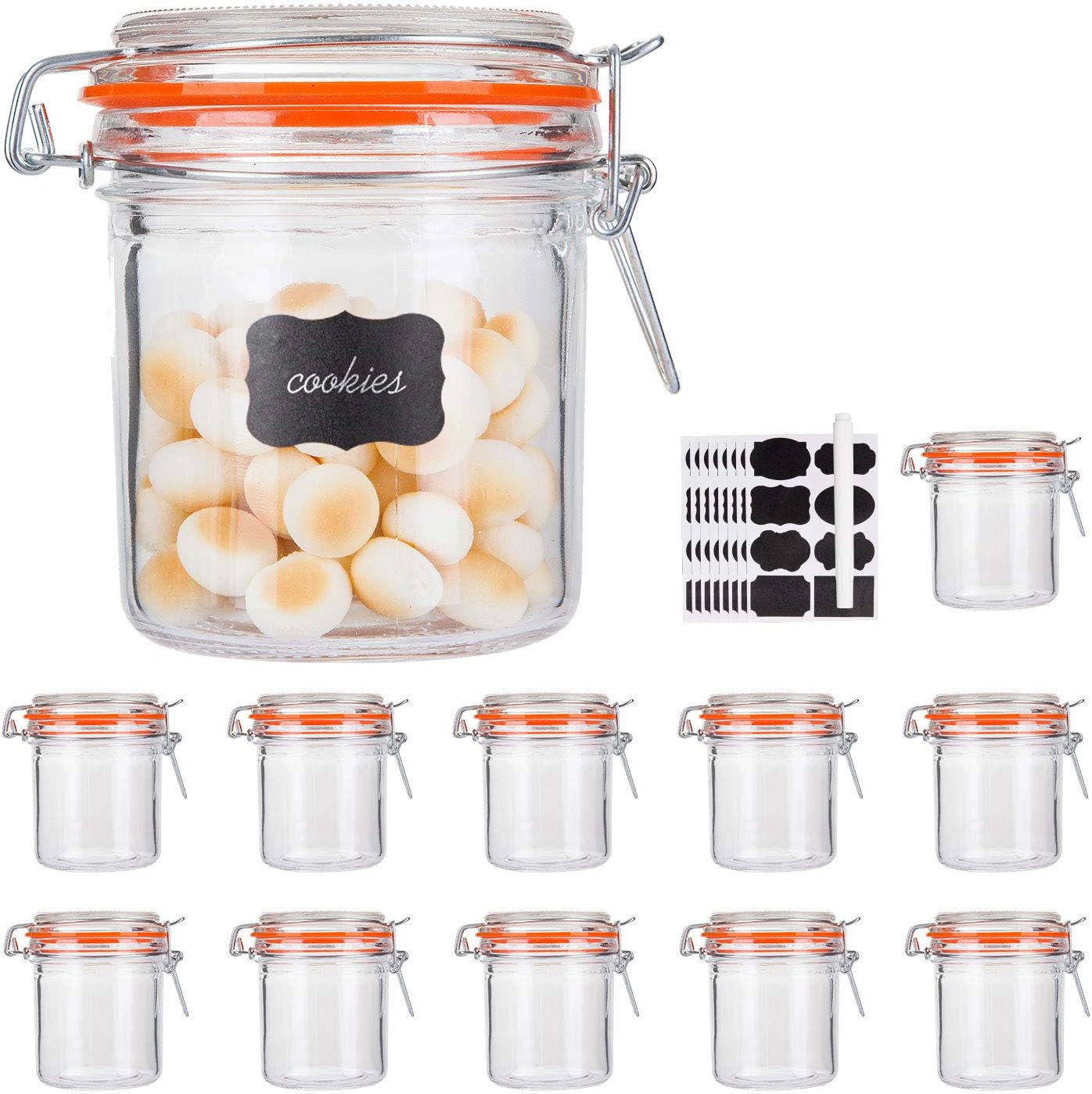 Amazon.com: TableCraft CJS12 4-Piece Resealable Condiment Jar Set: Home ...
