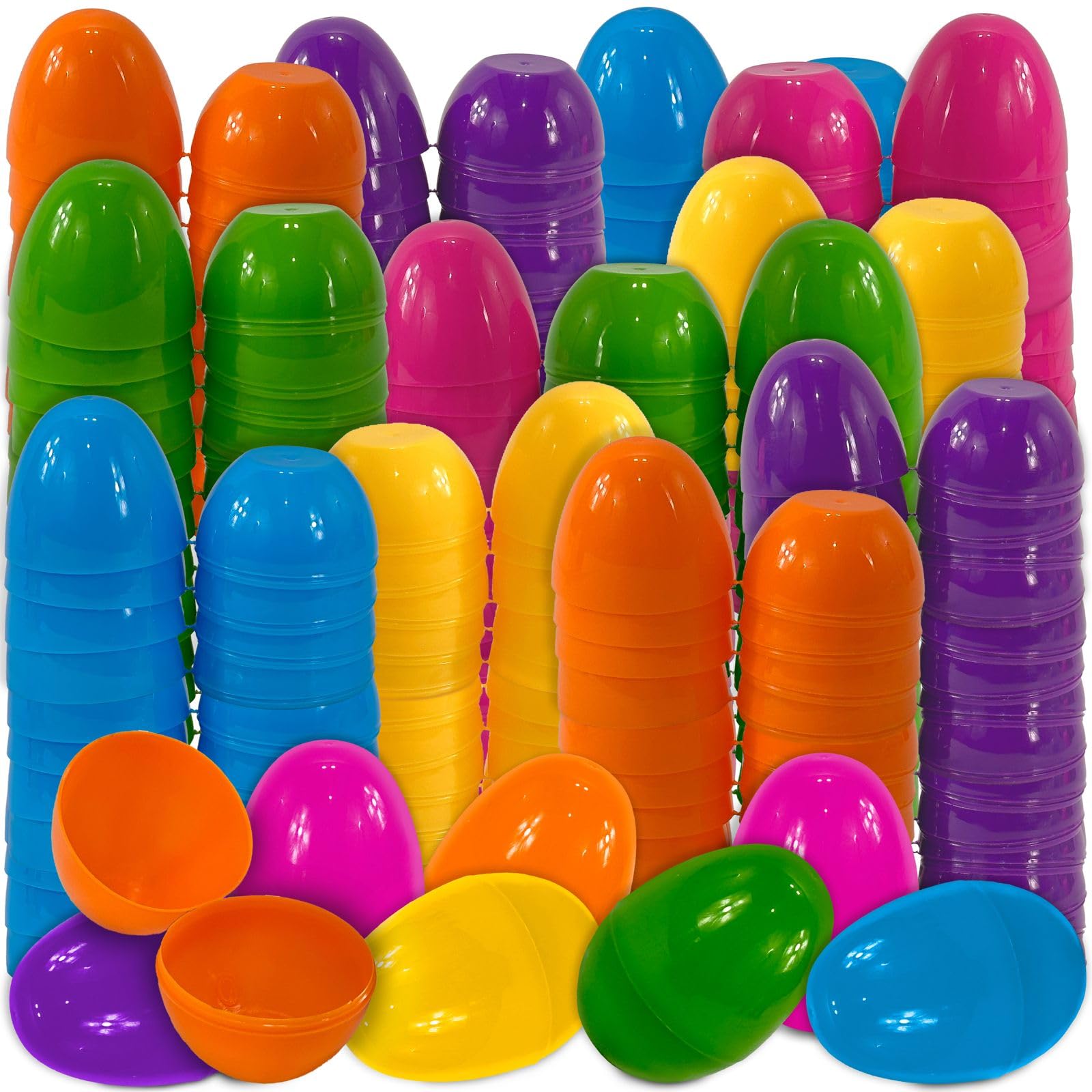 Snapklik.com : Stargo 36 Pack - Easter Eggs 3” Large Plastic Eggs Empty ...