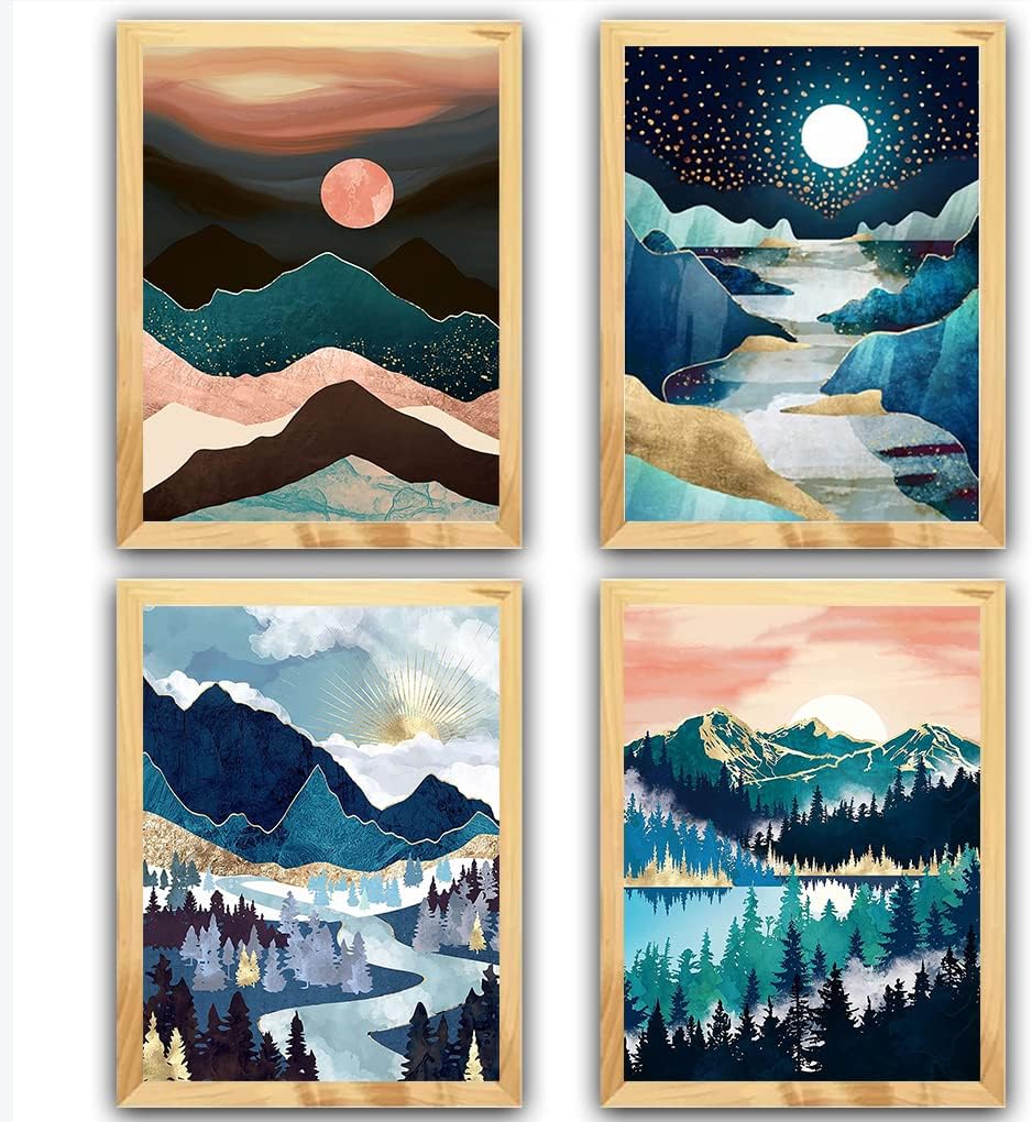 Amazon.com: 4 Packs Stamping Cross Stitch Kit, Sun Moon Counting Cross ...