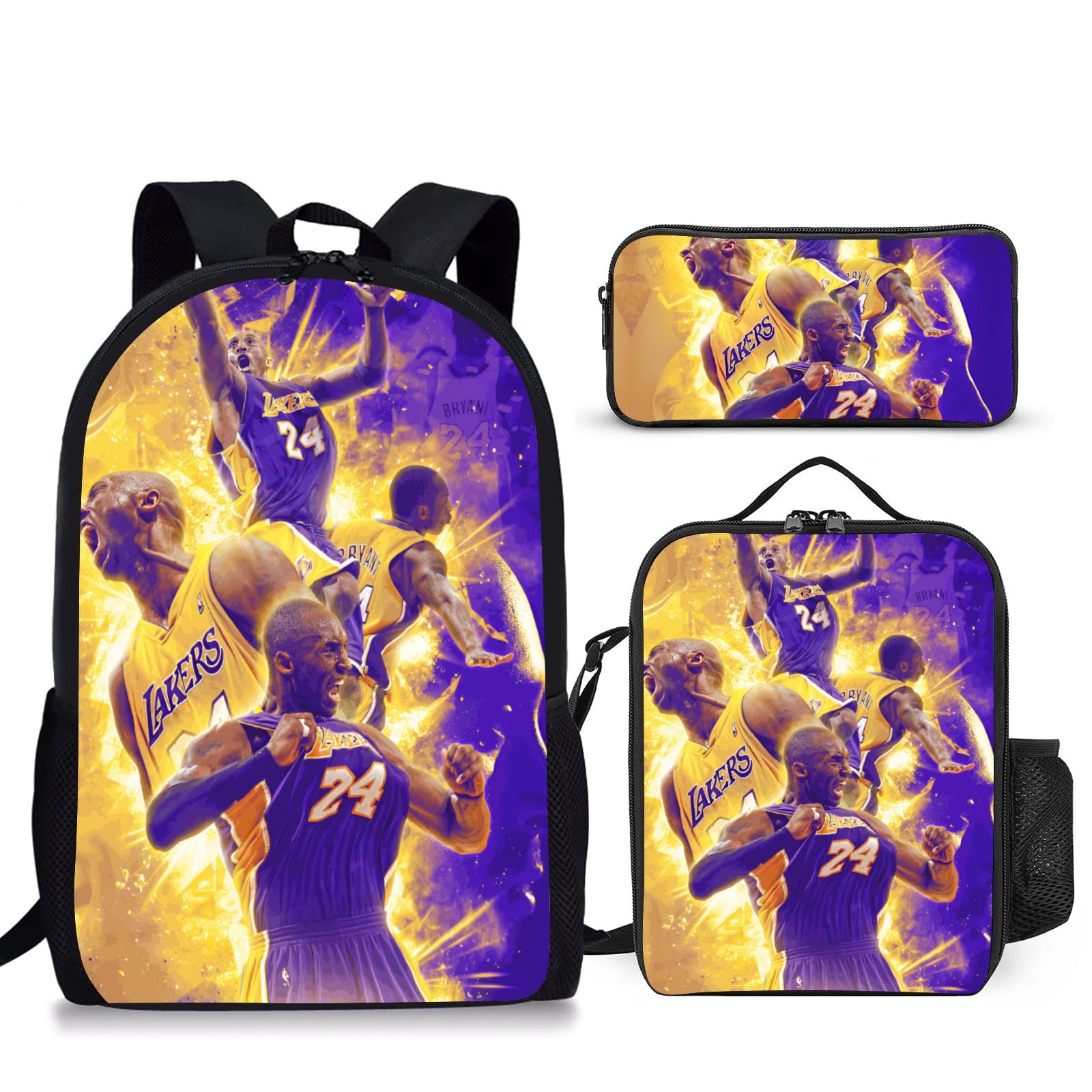 Mxiwngp 3-Piece Multifunctional Basketball Star Player Backpack Set ...