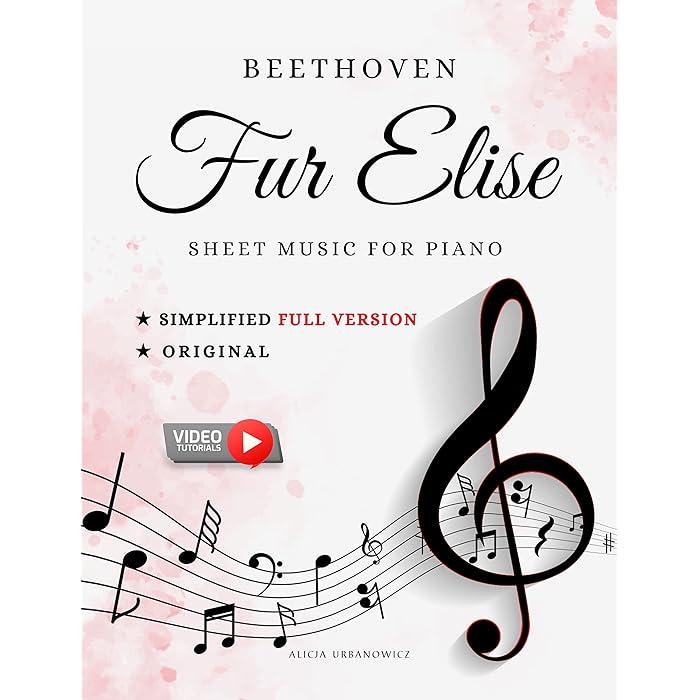 Buy Fur Elise Beethoven Sheet Music for Piano Simplified Full Version ...