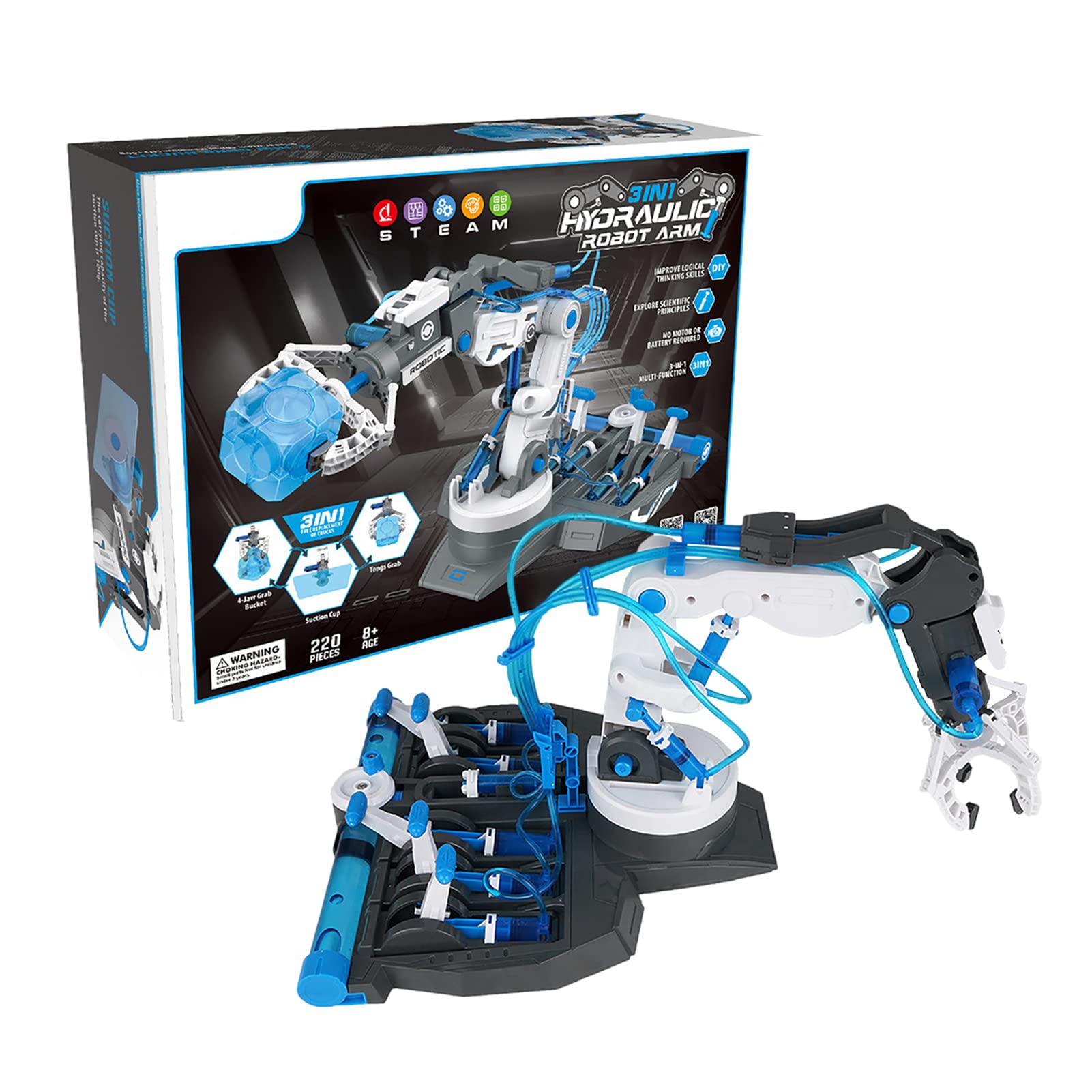 Robotic Arm Stem Building Toys Hydraulic Arm Robotic Science Kit ...