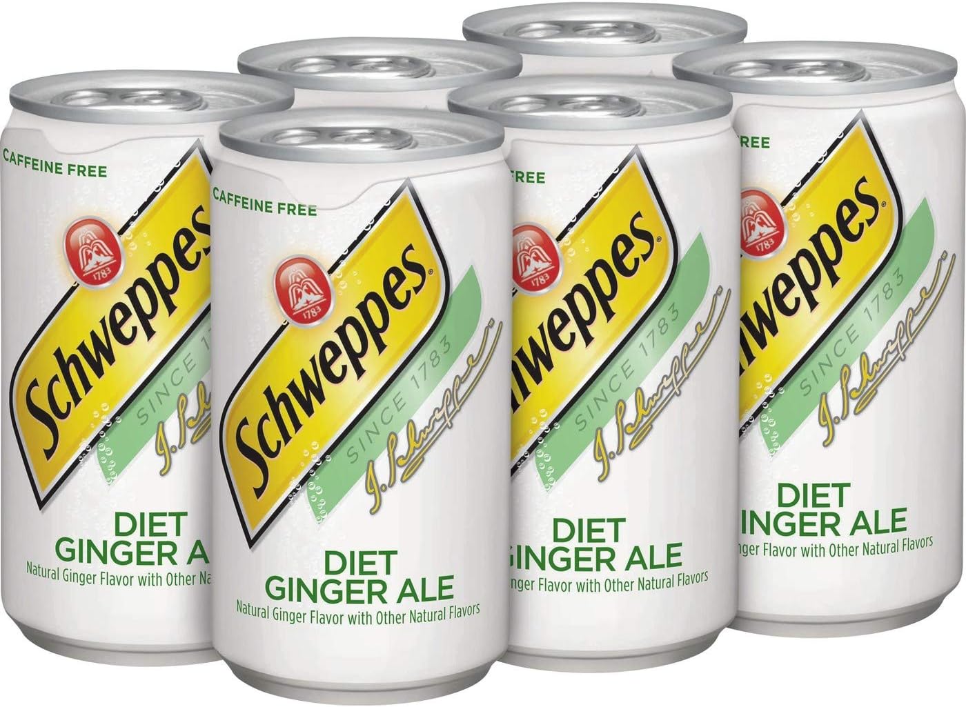 Amazon.com : Schweppes Ginger Ale Zero Sugar Soda, 7.5oz cans, 6pk ...