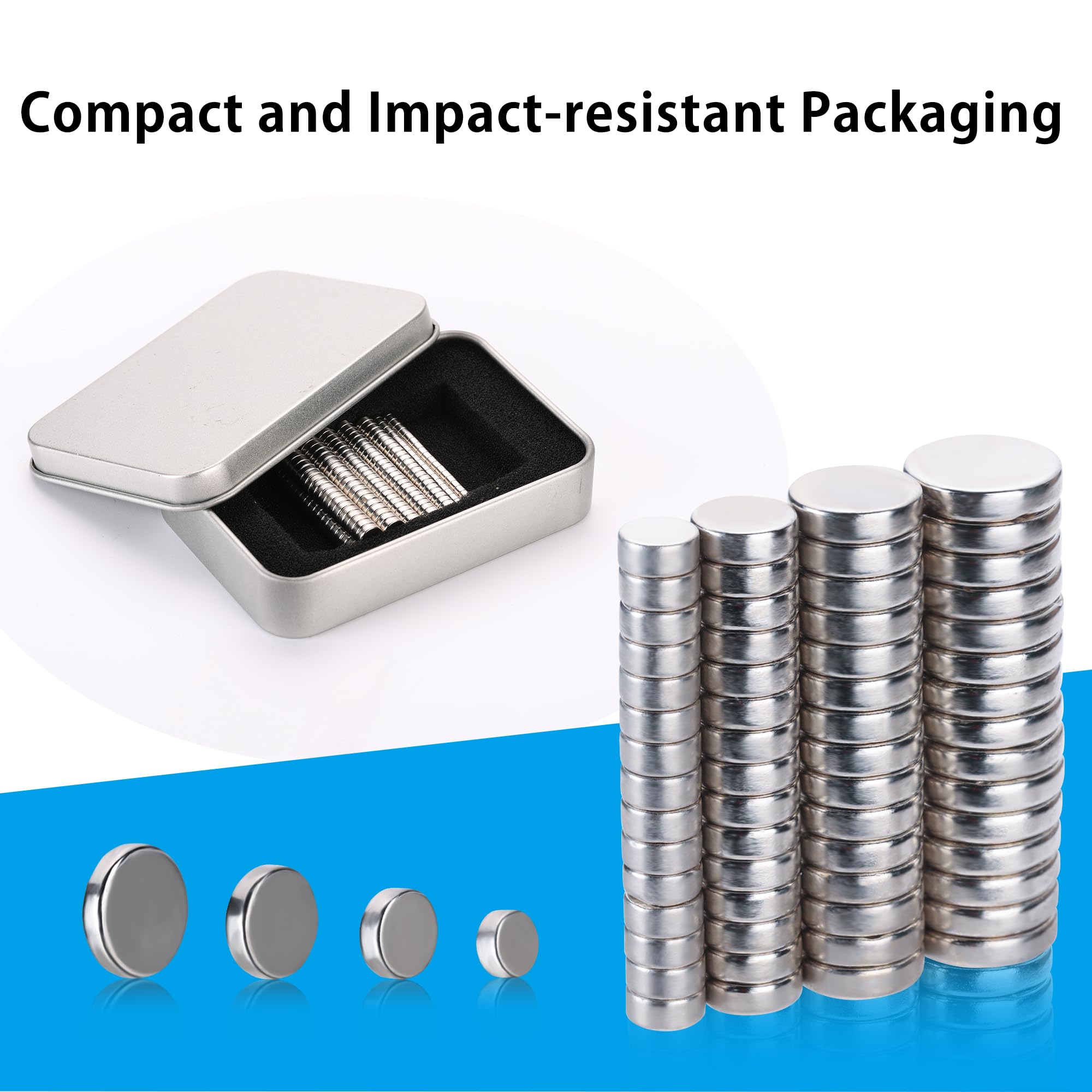 Snapklik.com : RHINOCATS 400Pcs Tiny Magnets, 4 Different Size,Small ...