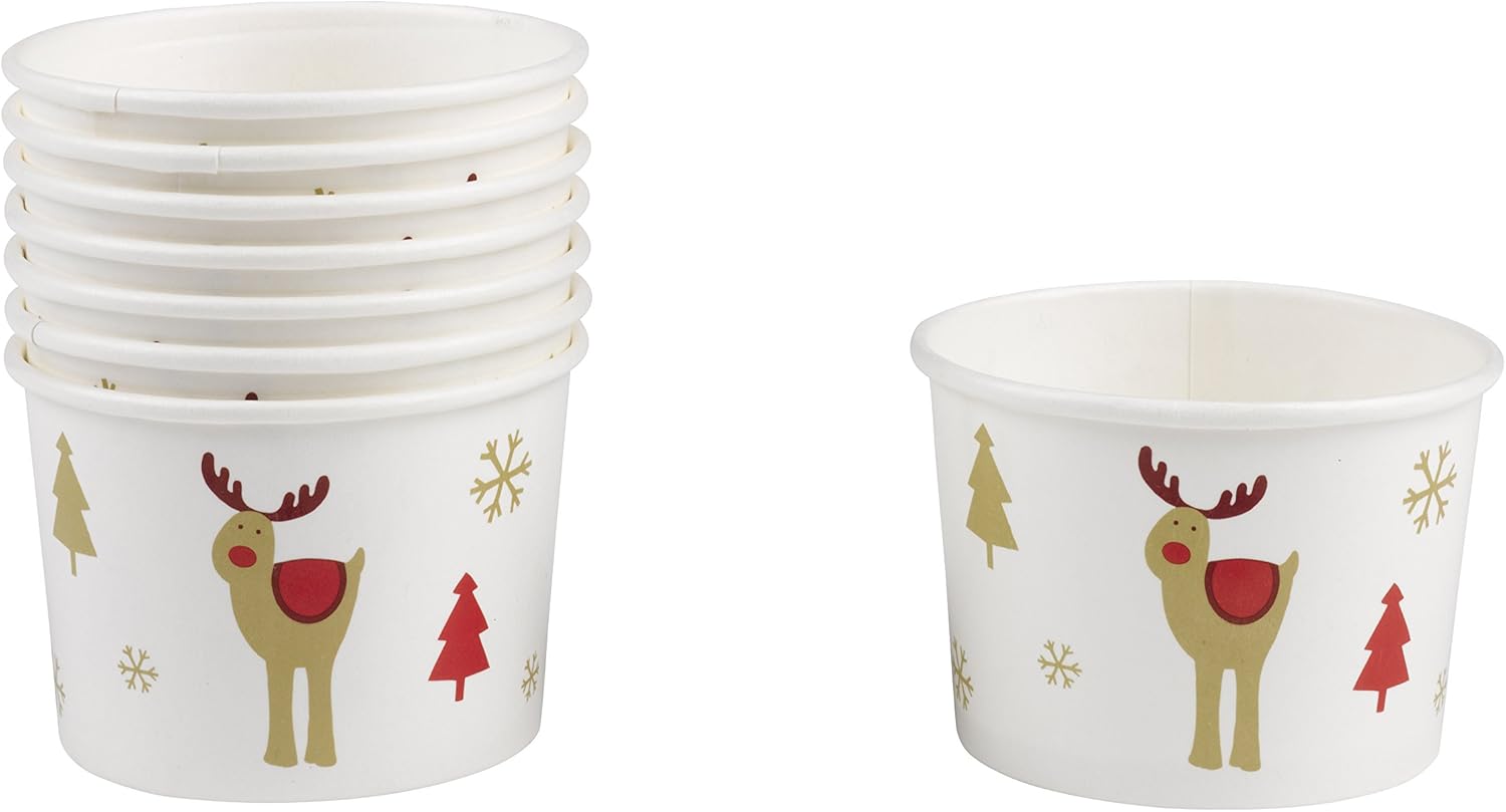 Neviti Rocking Rudolf – Leckerli-Behälter, 8 Stück, Holz, Mehrfarbig, 8 ...