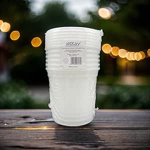 eMKay® 24oz Pack of 6 Round Plastic Containers with Lids - Food Storage ...