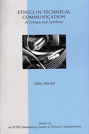 Amazon.com: Ethics in Technical Communication: A Critique and Synthesis (Attw Contemporary ...