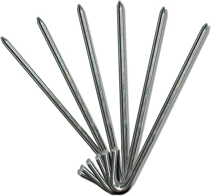 Amazon.com : Moose Supply Steel Tent Stakes Heavy Duty Ground Stake ...