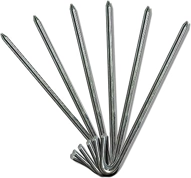 Amazon.com : Moose Supply Steel Tent Stakes Heavy Duty Ground Stake ...
