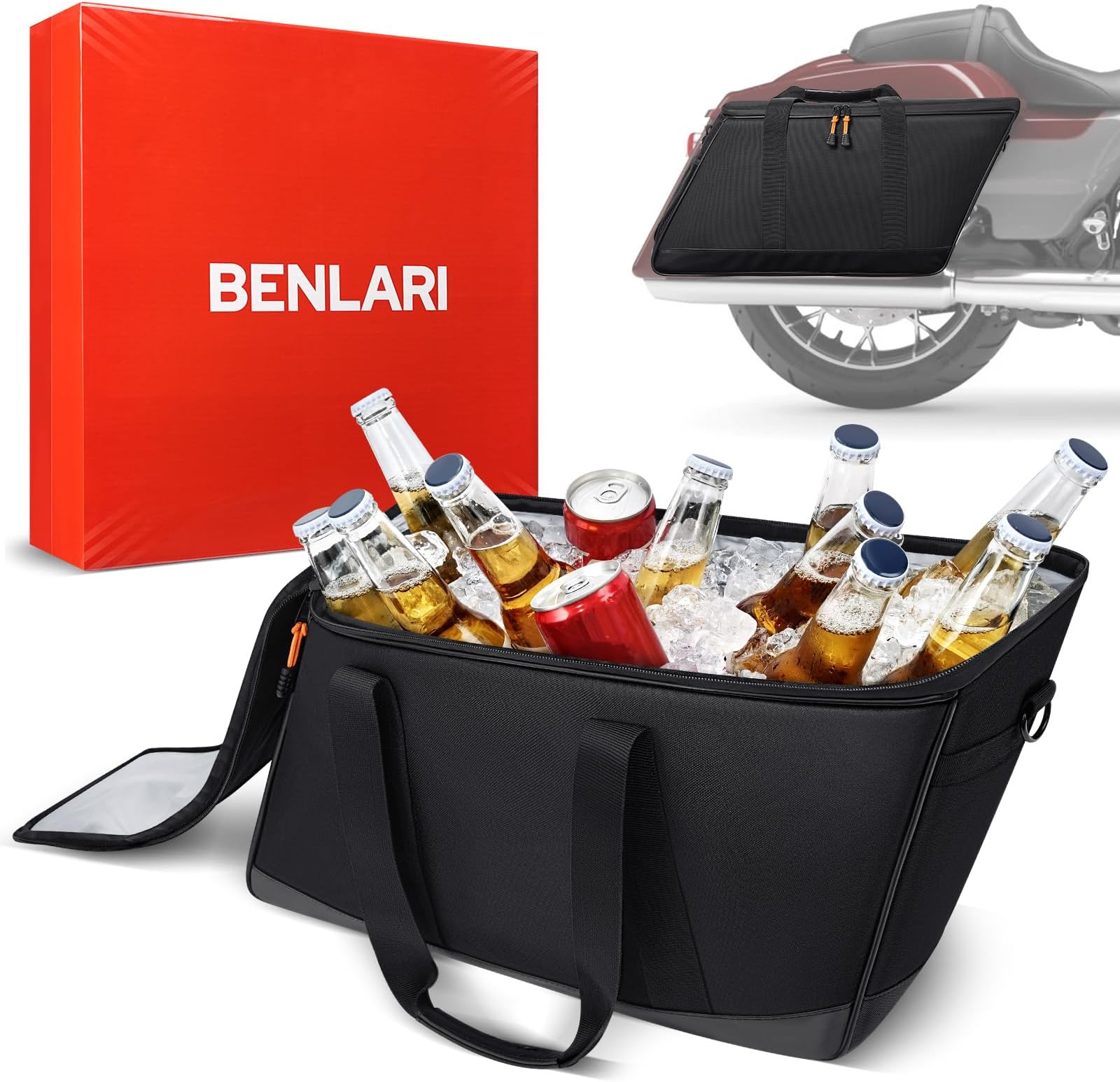 Amazon.com: REARACE Motorcycle Saddlebag Cooler Bag for Touring Road ...