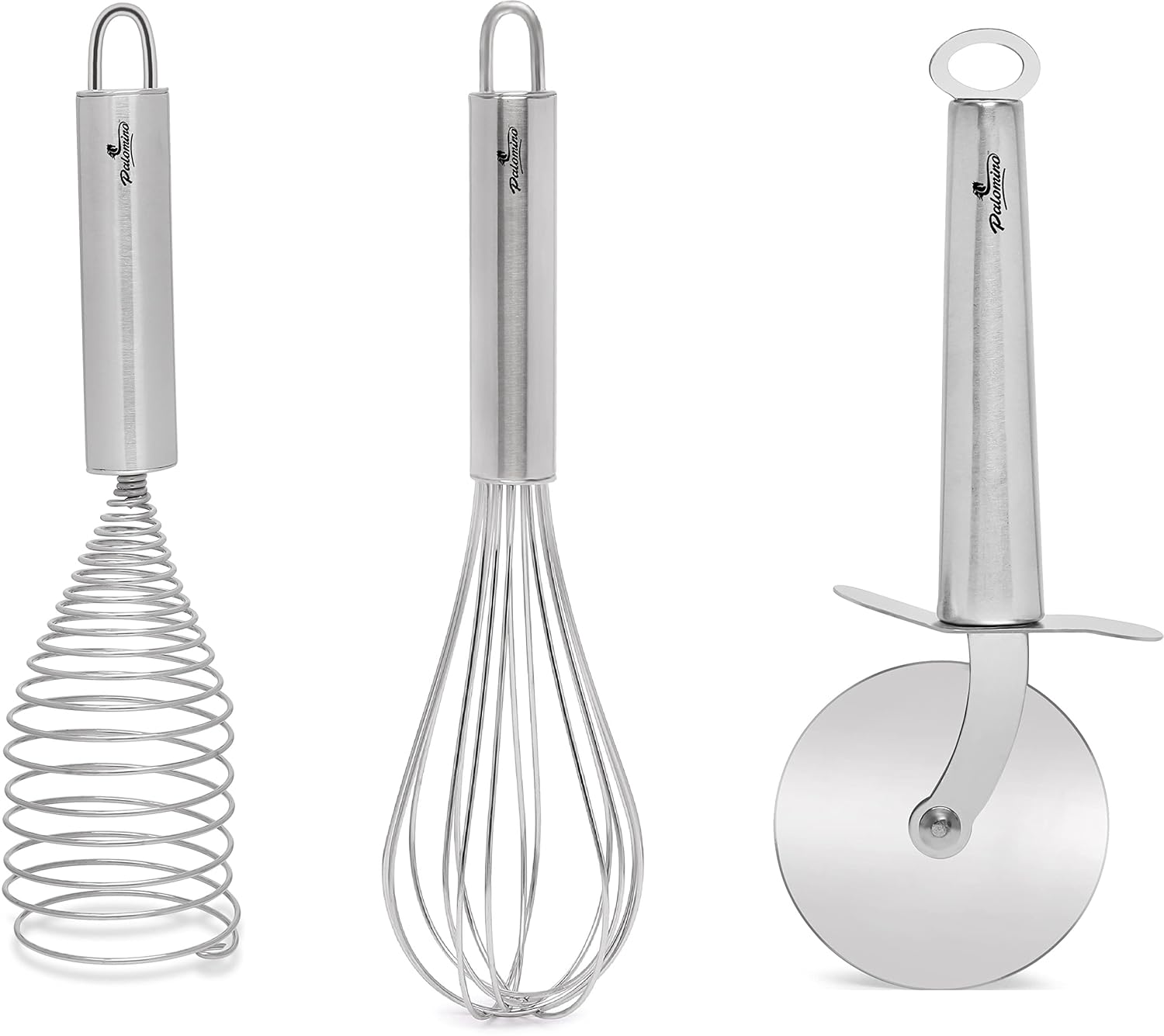 Buy PALOMINO Whisker Cutter Egg Beater Stainless Steel Kitchen Essentials Whisk Pizza Cutter Egg ...