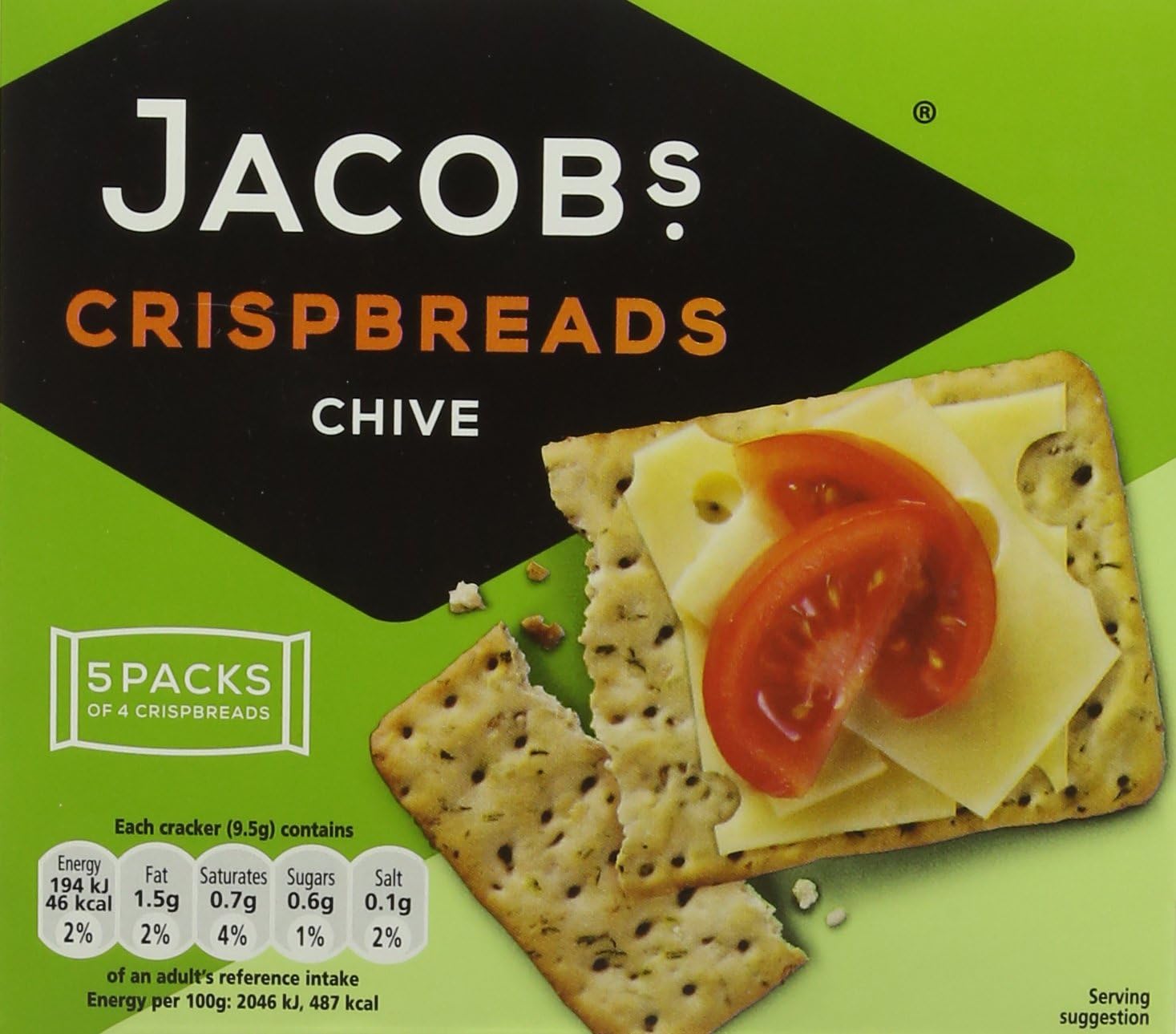 Jacob's Crispbreads Chive : Amazon.co.uk: Grocery