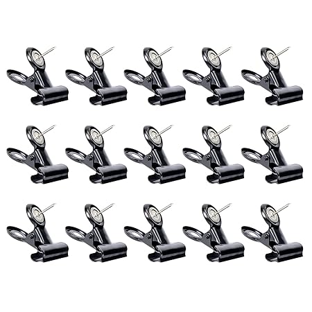 Amazon.com : Tupalizy 15PCS Push Pins Clips Bulldog Thumbtack Clips for ...