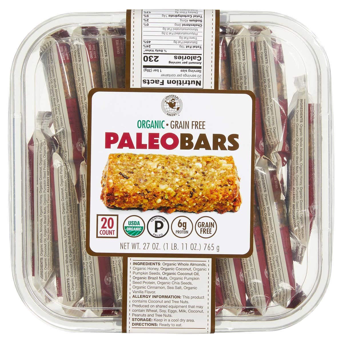 Amazon.com: Organic Paleo Bars 27 oz. (4 Pack) : Grocery & Gourmet Food
