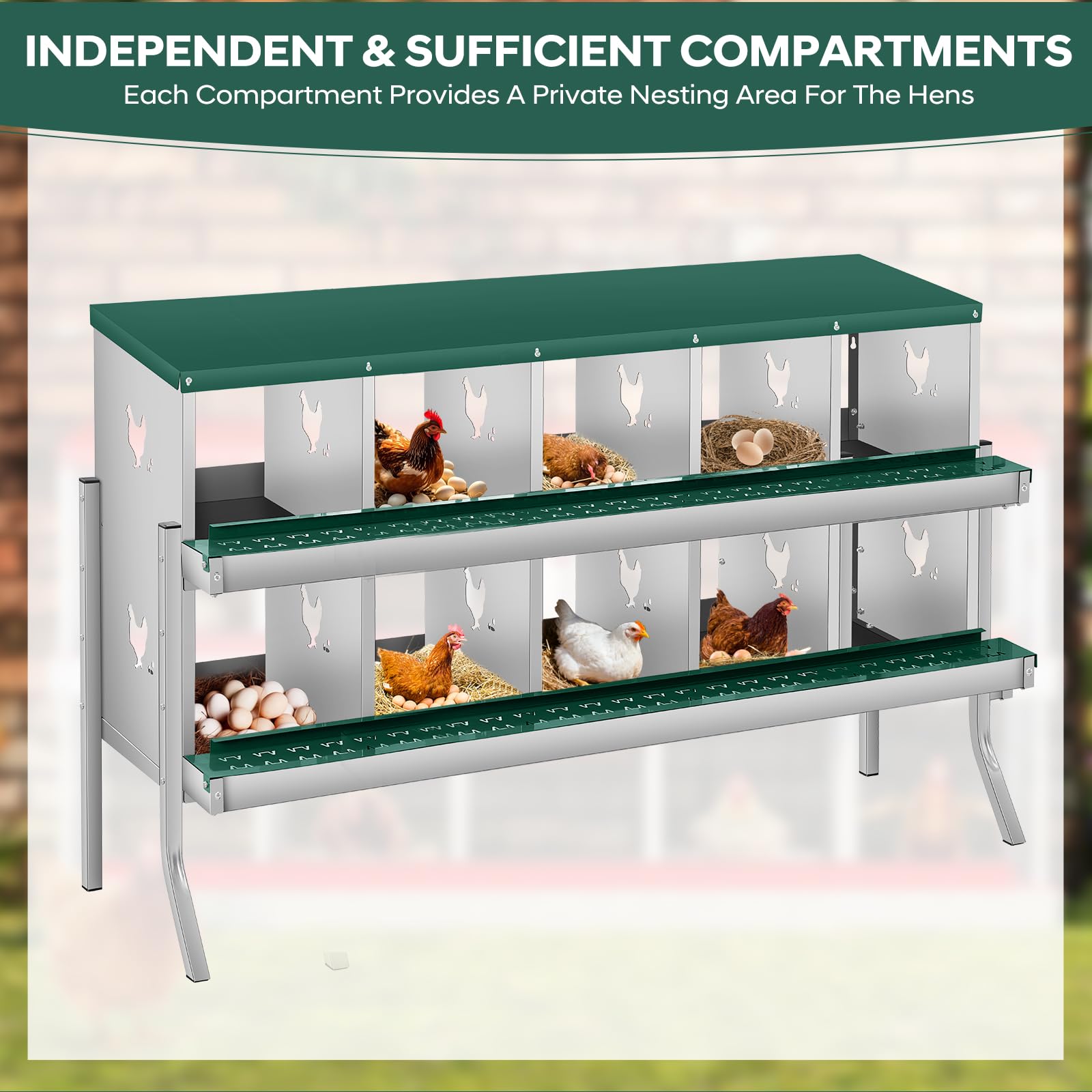 Snapklik.com : GarveeTech 10 Compartments Chicken Nesting Boxes For ...