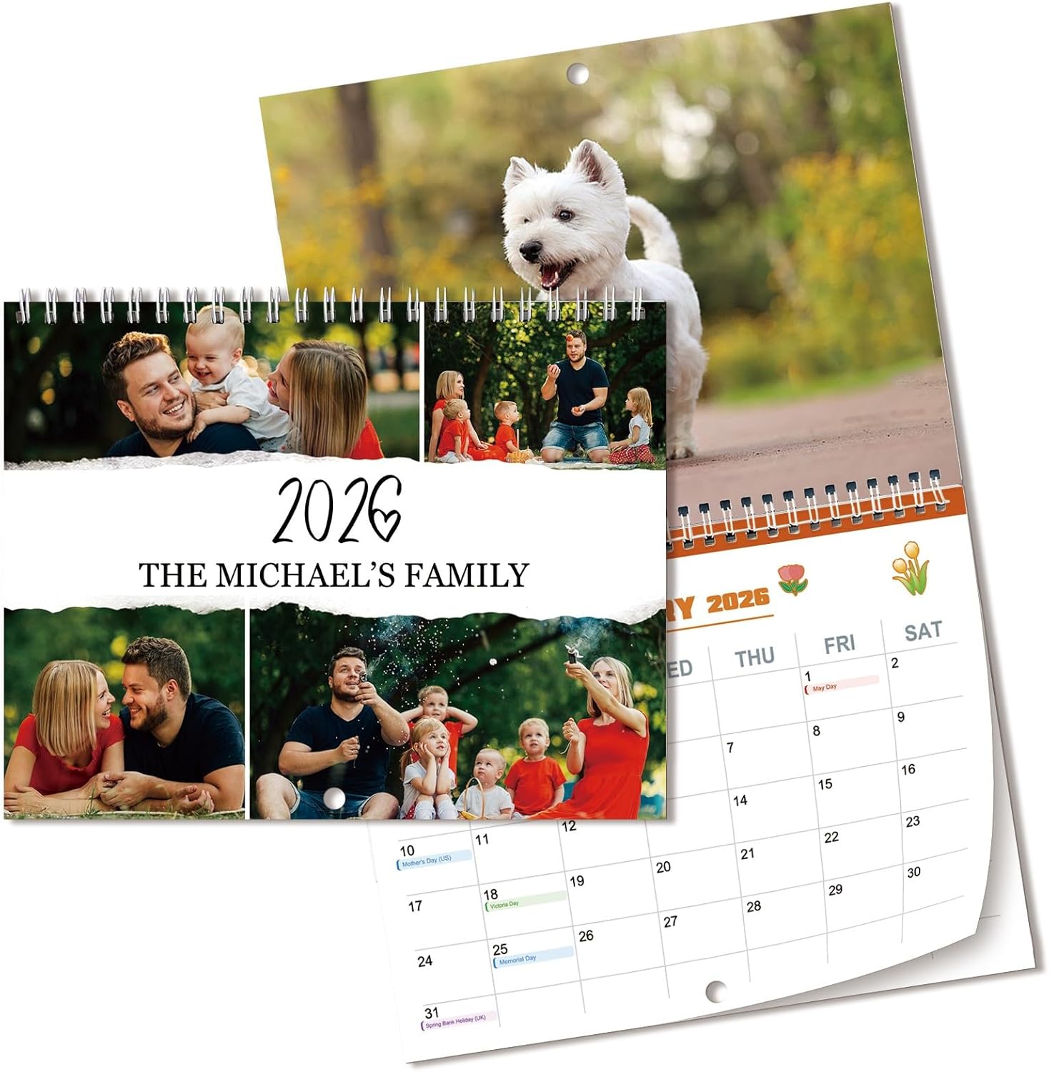 Amazon.com: Custom Calendar 2026 Personalized Photo Wall Calendar Make ...