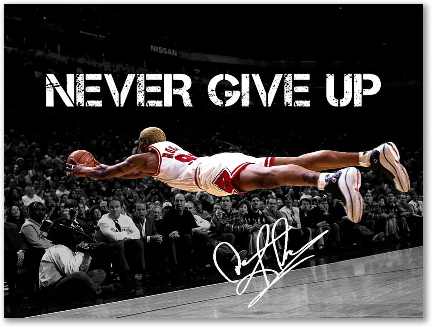Amazon.com: Dennis Rodman Fly (1997) Chicago Bulls Poster Motivational ...