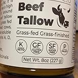 Amazon.com : Santa Cruz Paleo Beef Tallow for Skin Care & Cooking, 100% Grass Fed and Finished ...