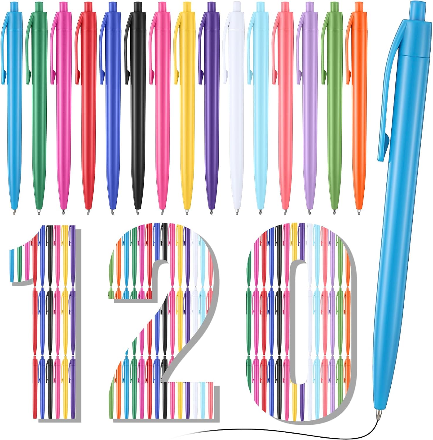 Amazon.com: Sayglossy 120 Pcs Art Pastel Retractable Black Gel Pens ...